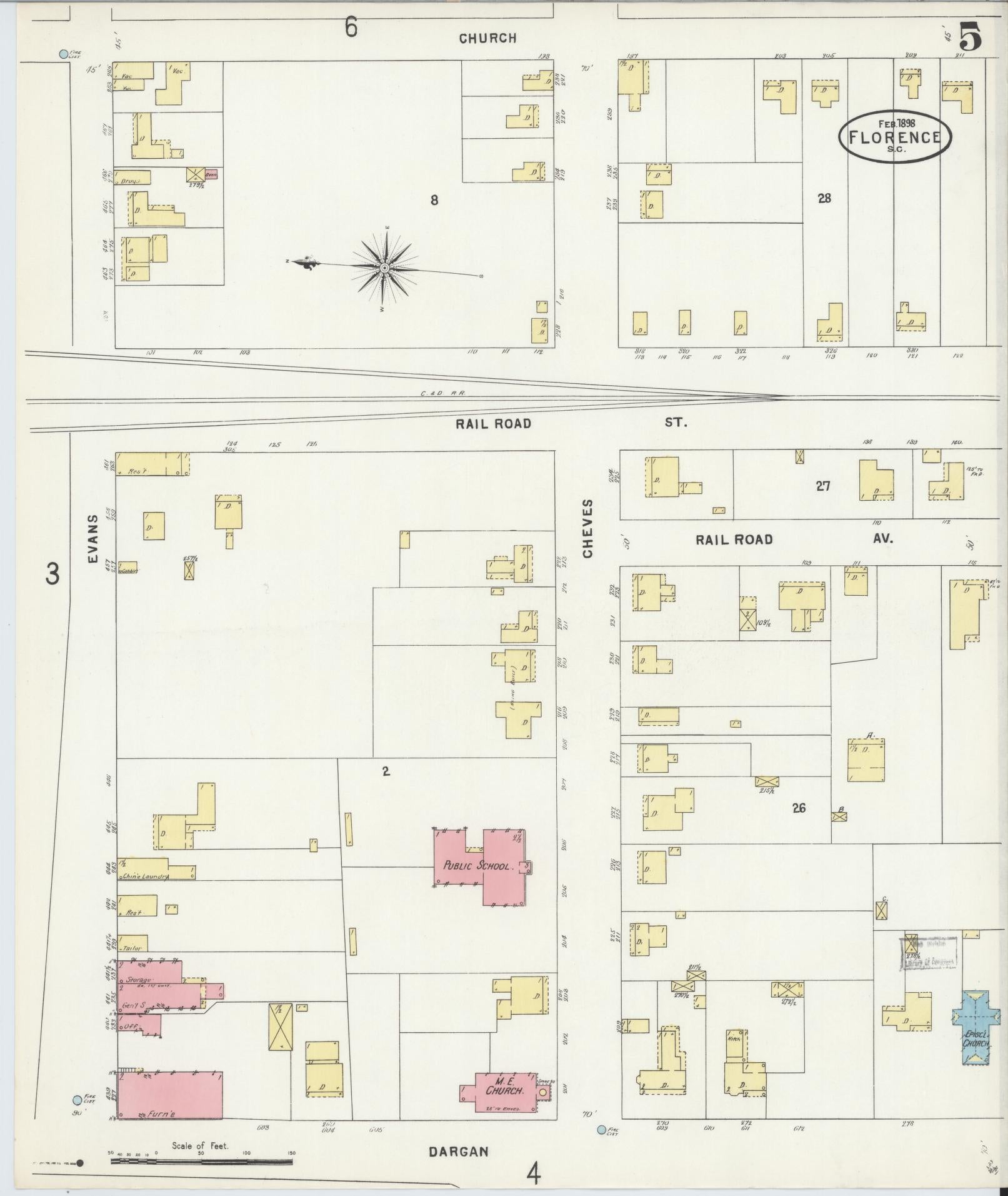 Sanborn Fire Insurance Map from Florence, Florence County, South ...