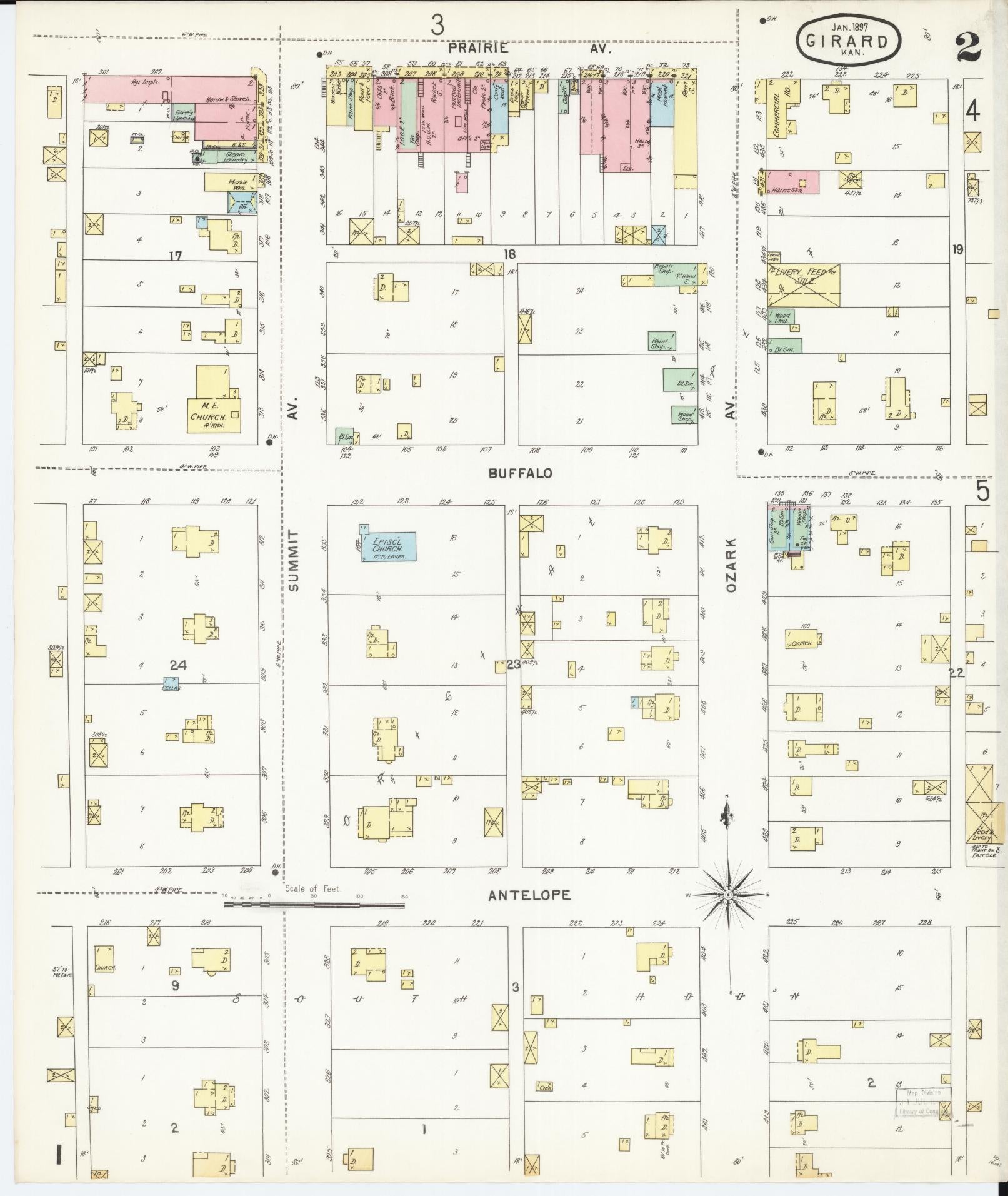 Sanborn Fire Insurance Map from Girard, Crawford County, Kansas (1897 ...