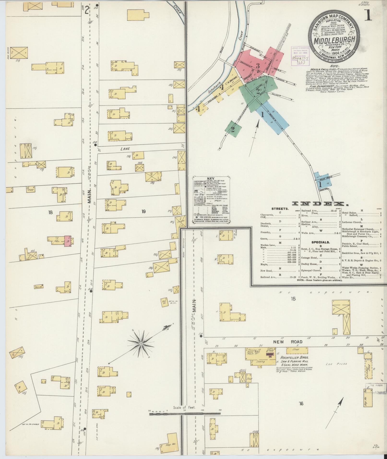 Sanborn Fire Insurance Map from Middleburgh, Schoharie County, New York ...