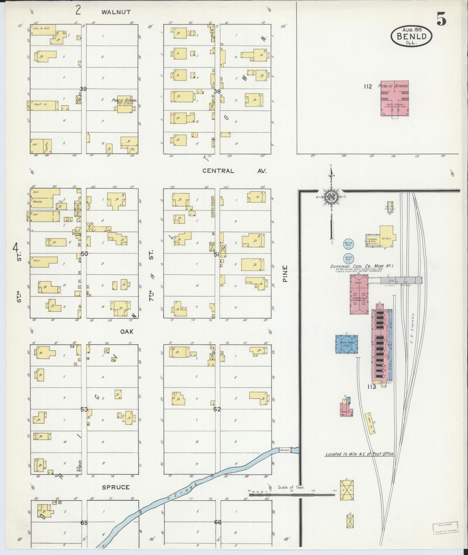 Sanborn Fire Insurance Map from Benld, Macoupin County, Illinois (1915 ...
