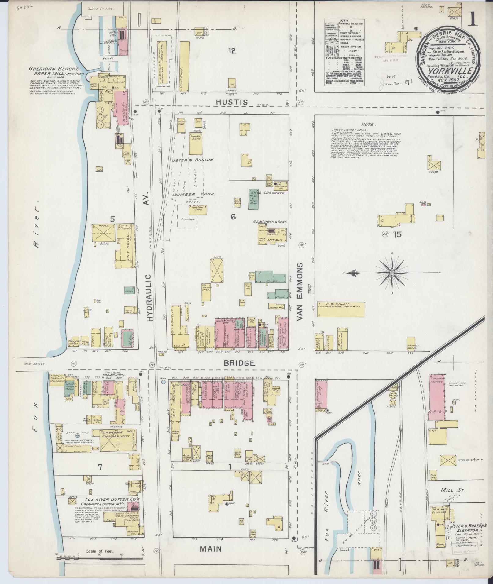 Sanborn Fire Insurance Map from Yorkville, Kendall County, Illinois ...