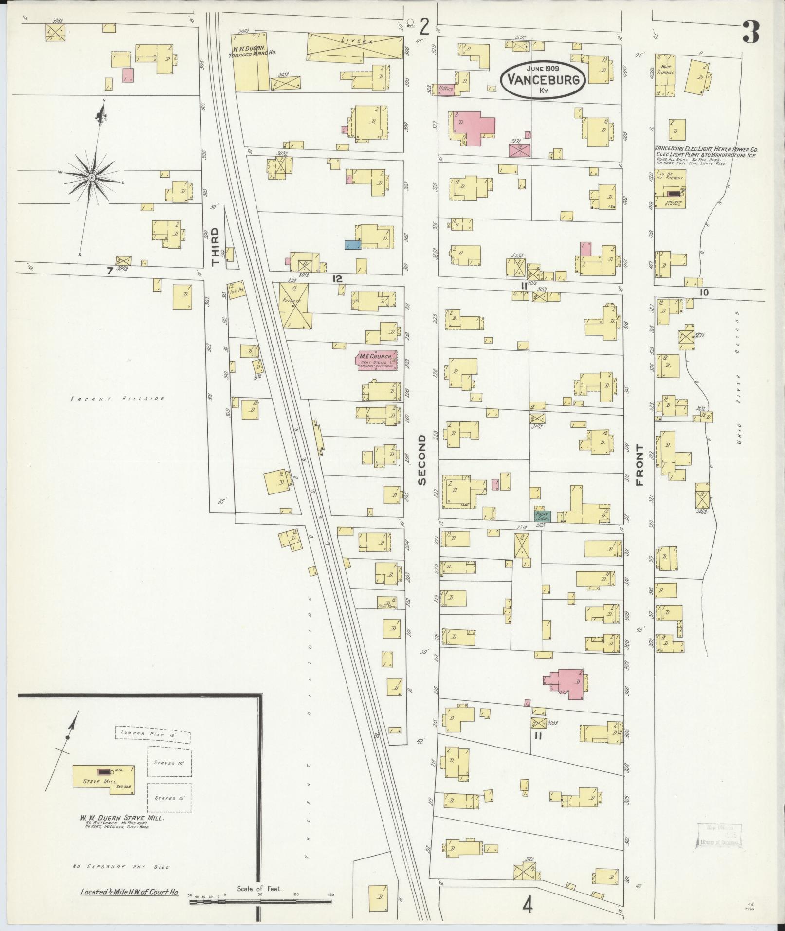 Sanborn Fire Insurance Map from Vanceburg, Lewis County, Kentucky (1909 ...