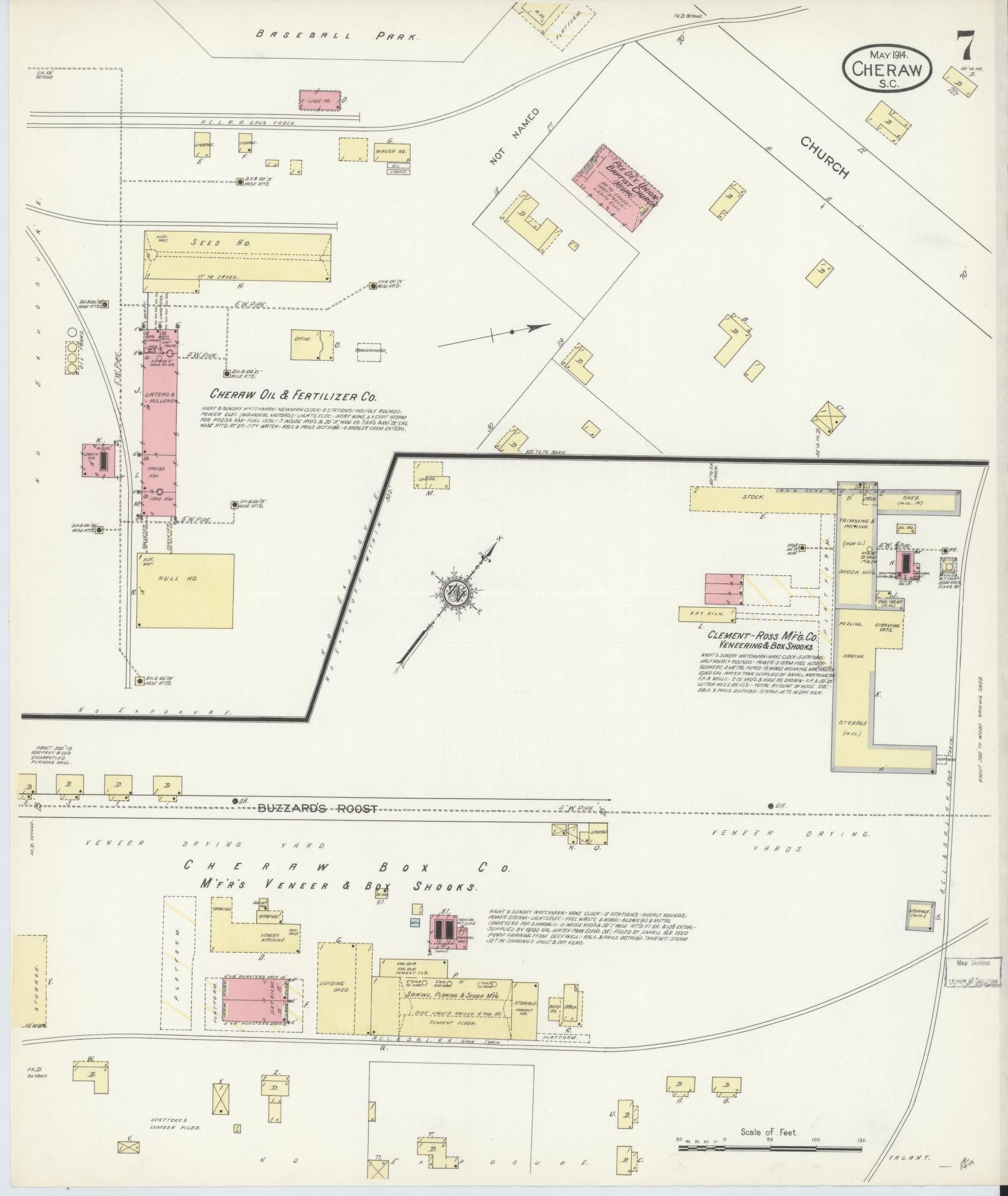 Sanborn Fire Insurance Map from Cheraw, Chesterfield County, South ...