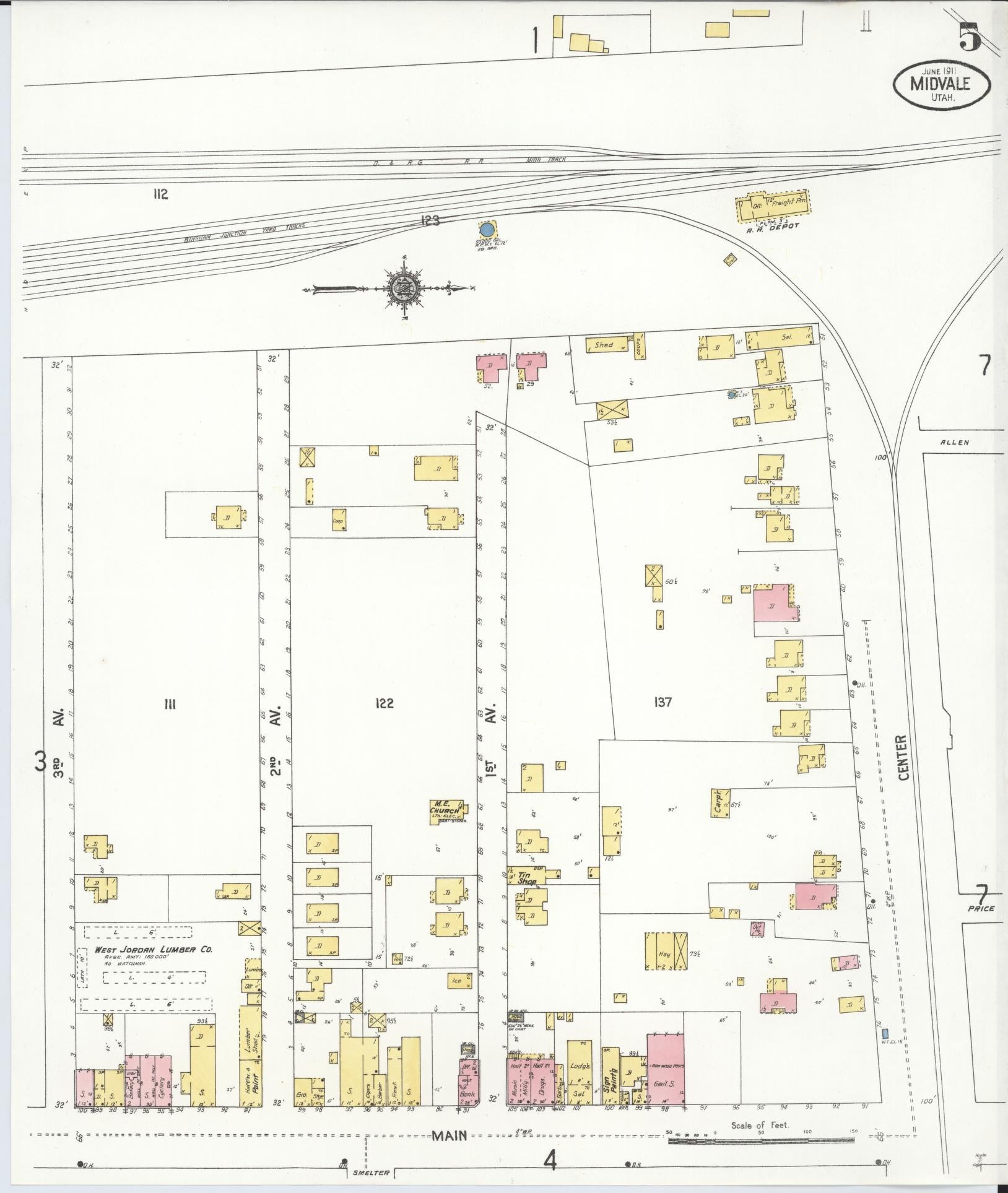 Sanborn Fire Insurance Map from Midvale, Salt Lake County, Utah (1911 ...