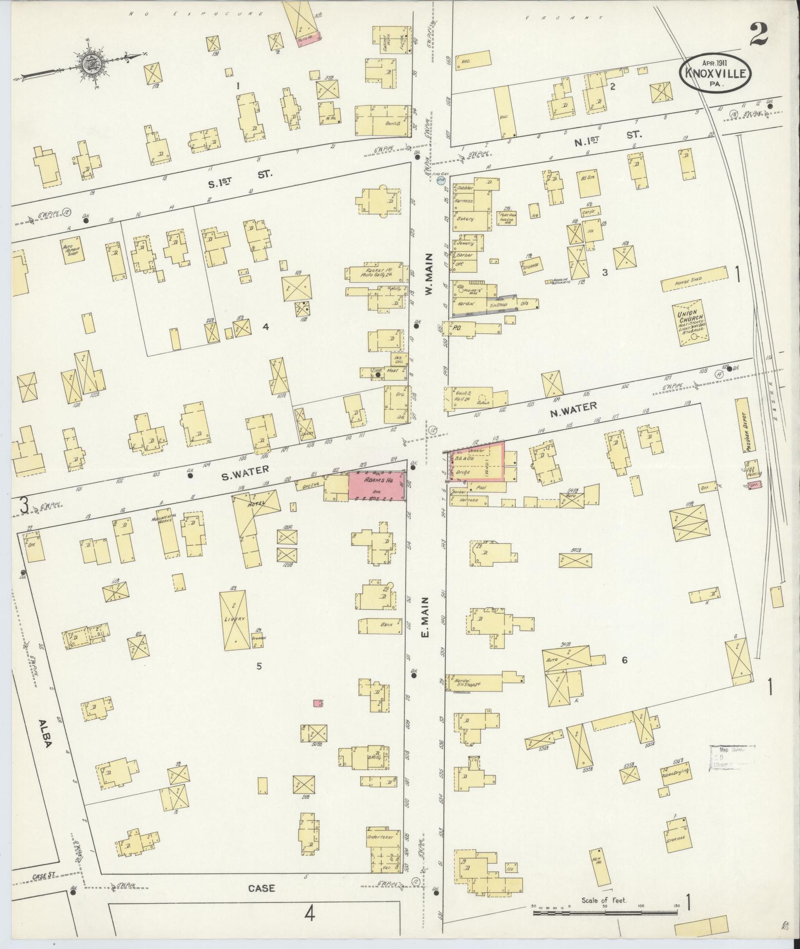 Sanborn Fire Insurance Map from Knoxville, Tioga County, Pennsylvania ...