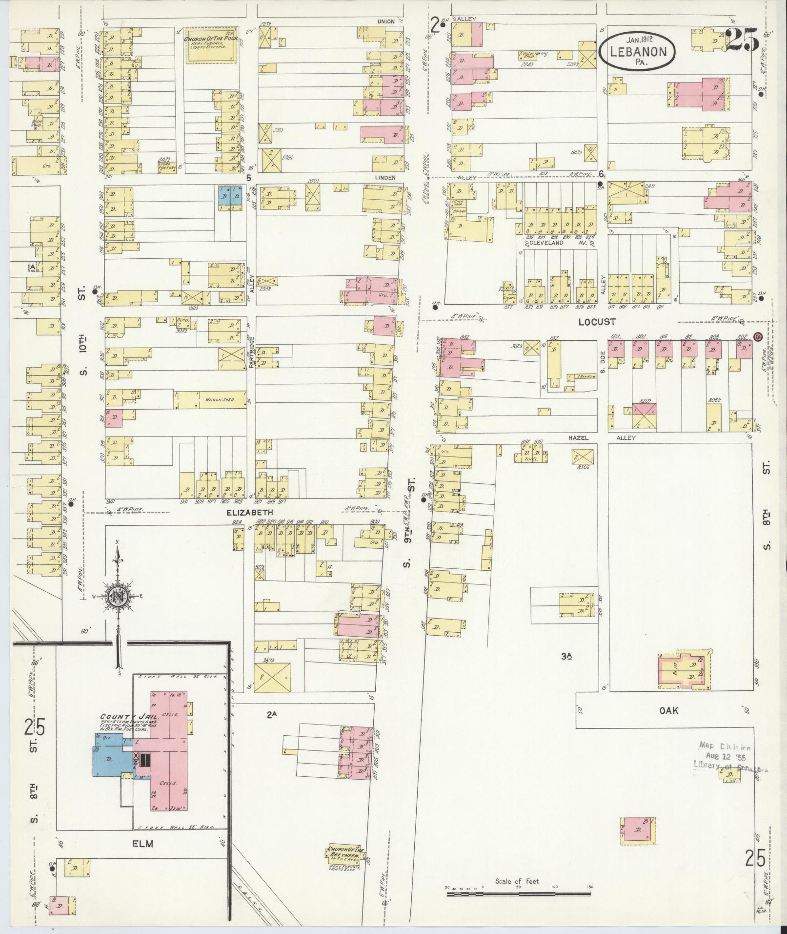 Sanborn Fire Insurance Map from Lebanon, Lebanon County, Pennsylvania ...