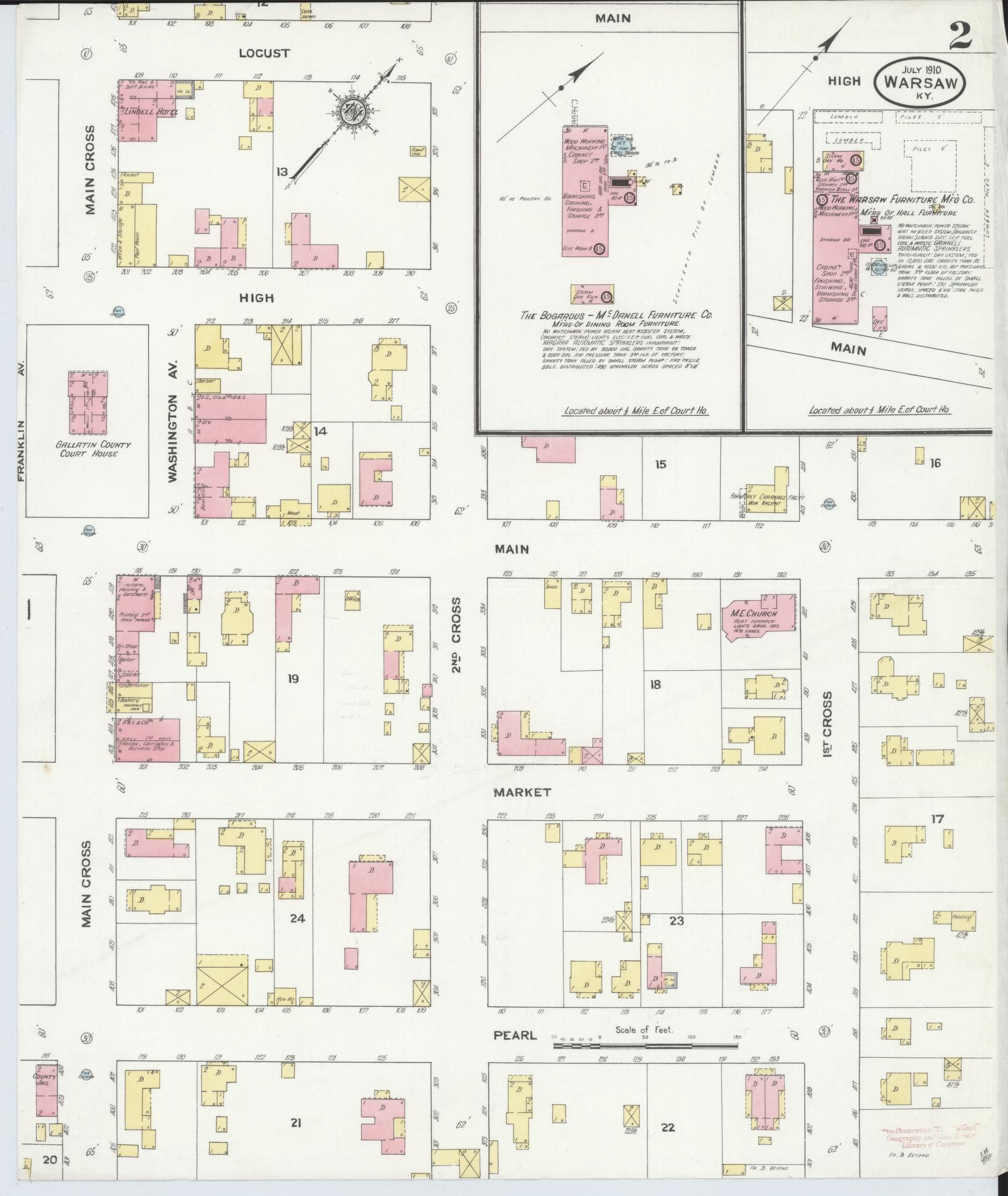 Sanborn Fire Insurance Map from Warsaw, Gallatin County, Kentucky (1910 ...
