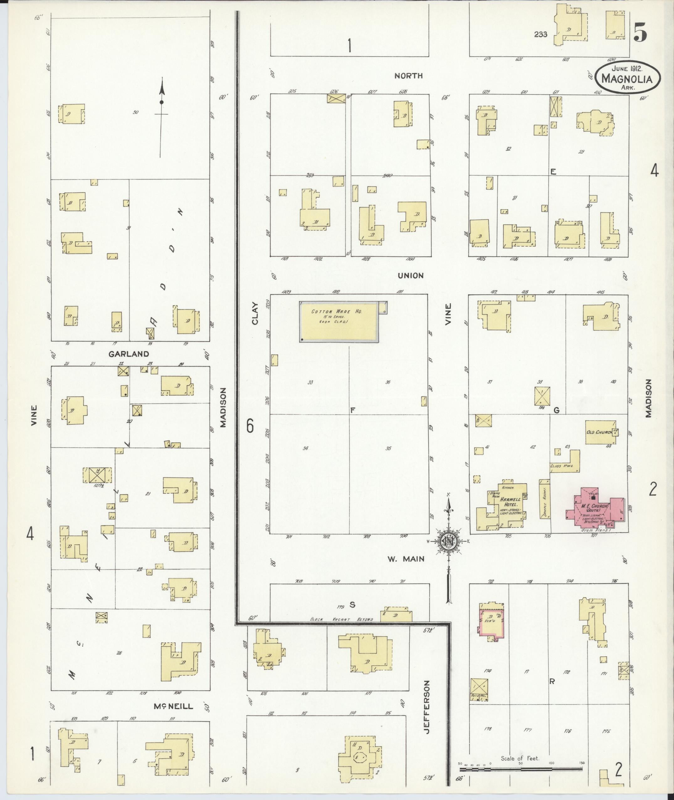 Sanborn Fire Insurance Map from Magnolia, Columbia County, Arkansas ...