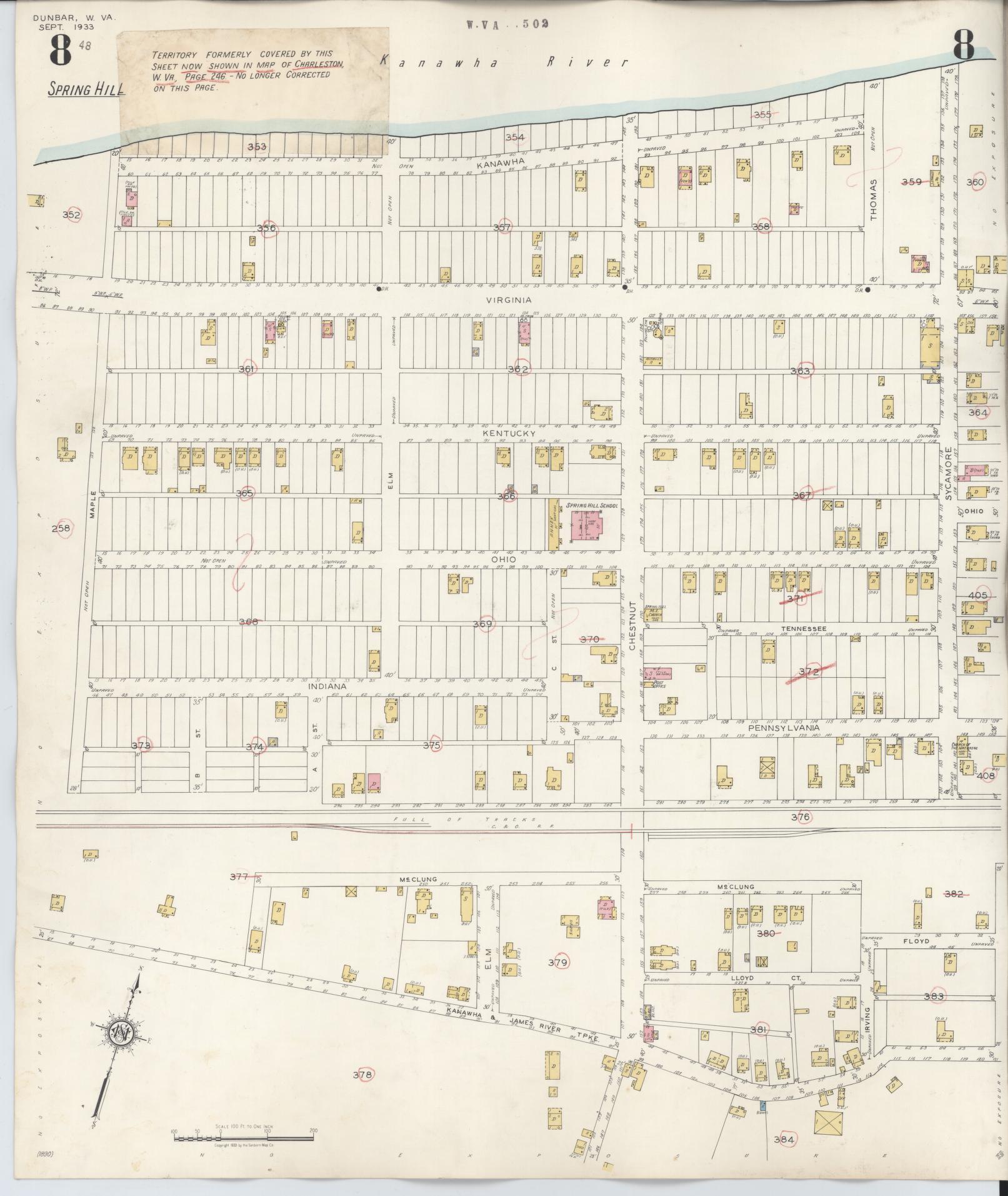 Sanborn Fire Insurance Map from Dunbar, Kanawha County, West Virginia ...
