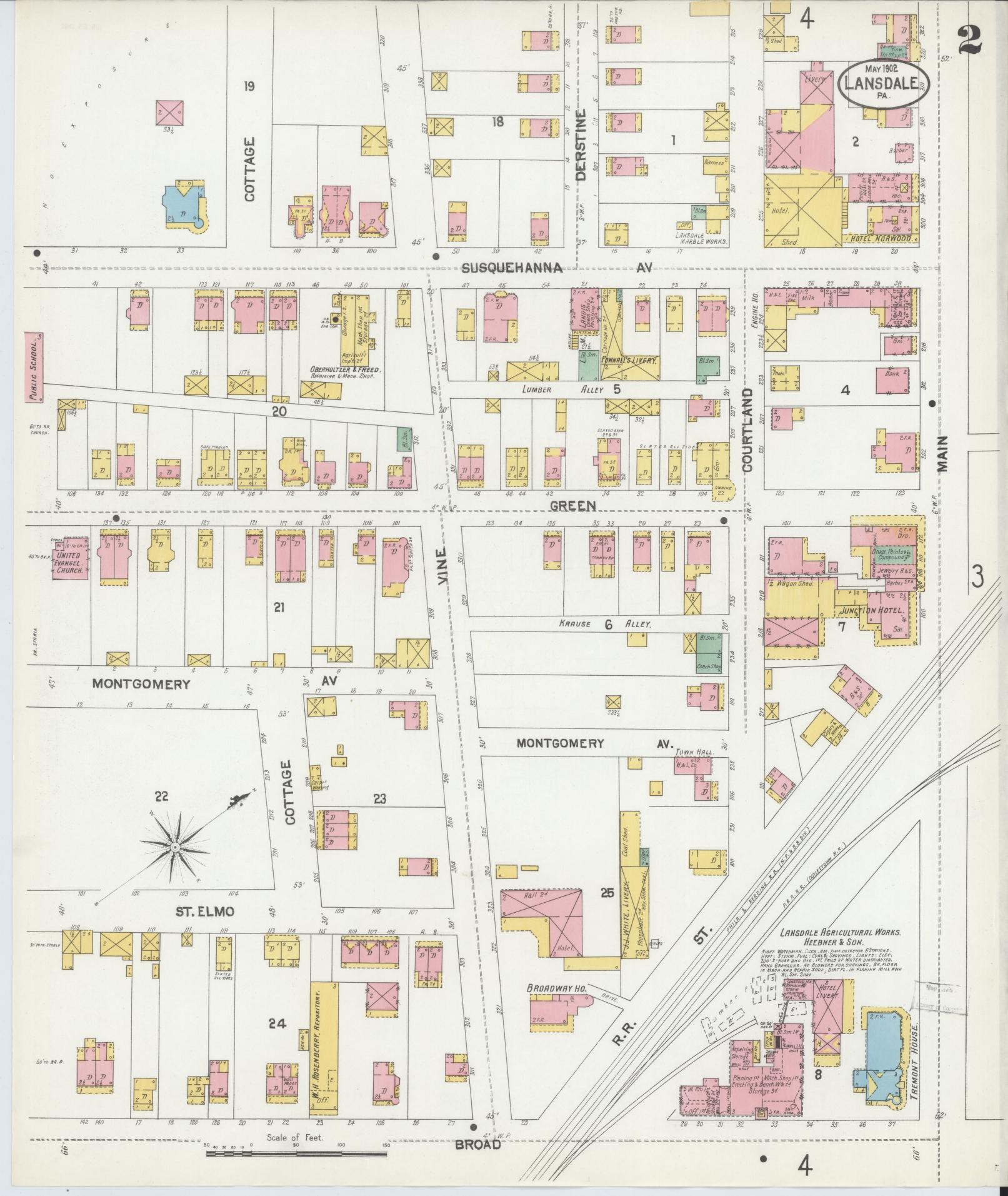 Sanborn Fire Insurance Map from Lansdale, Montgomery County ...