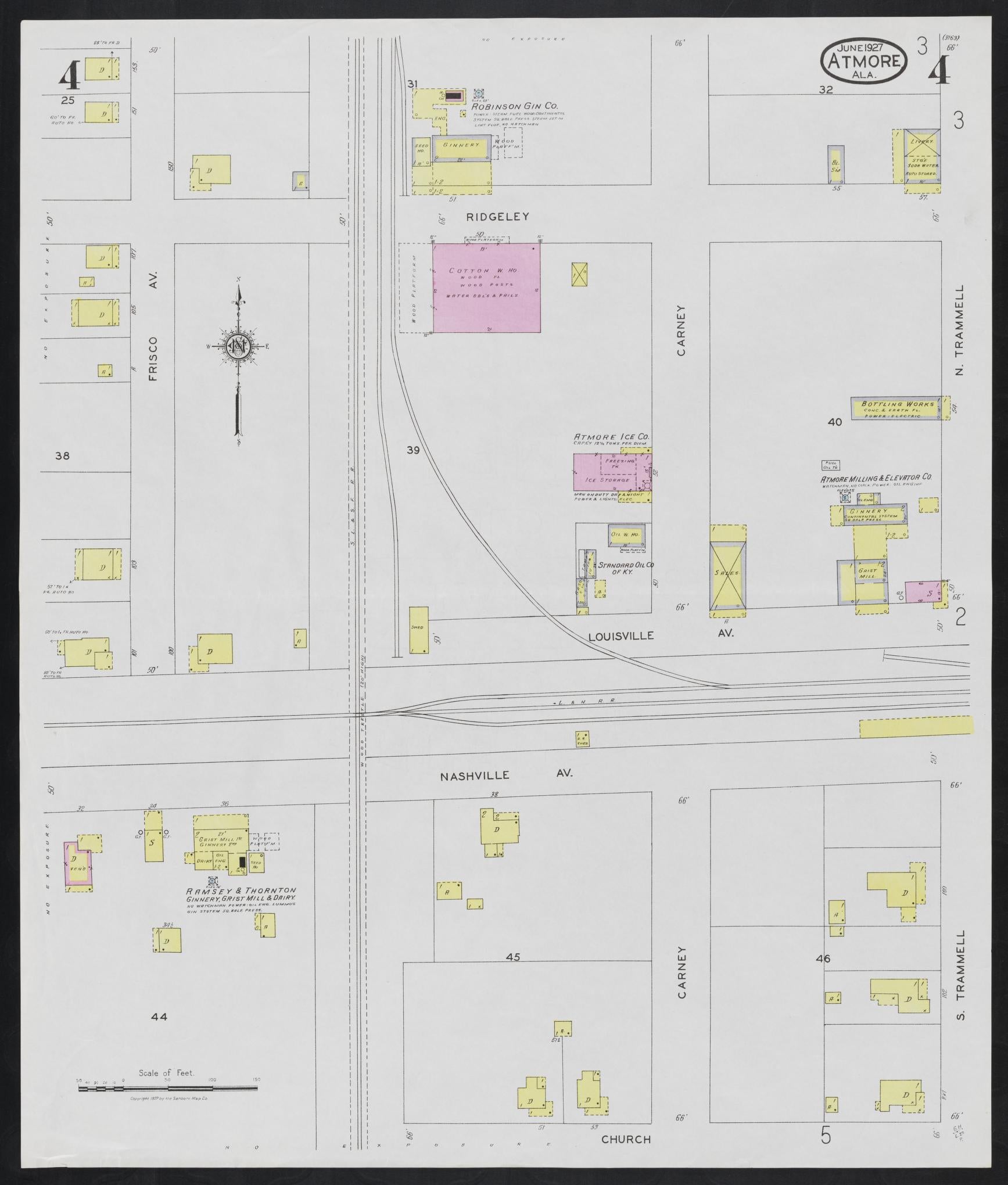 Sanborn Fire Insurance Map from Atmore, Escambia County, Alabama (1927 ...