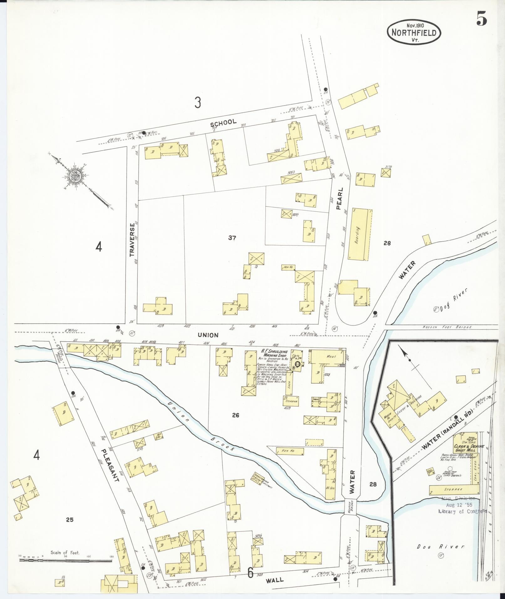 Sanborn Fire Insurance Map from Northfield, Washington County, Vermont ...