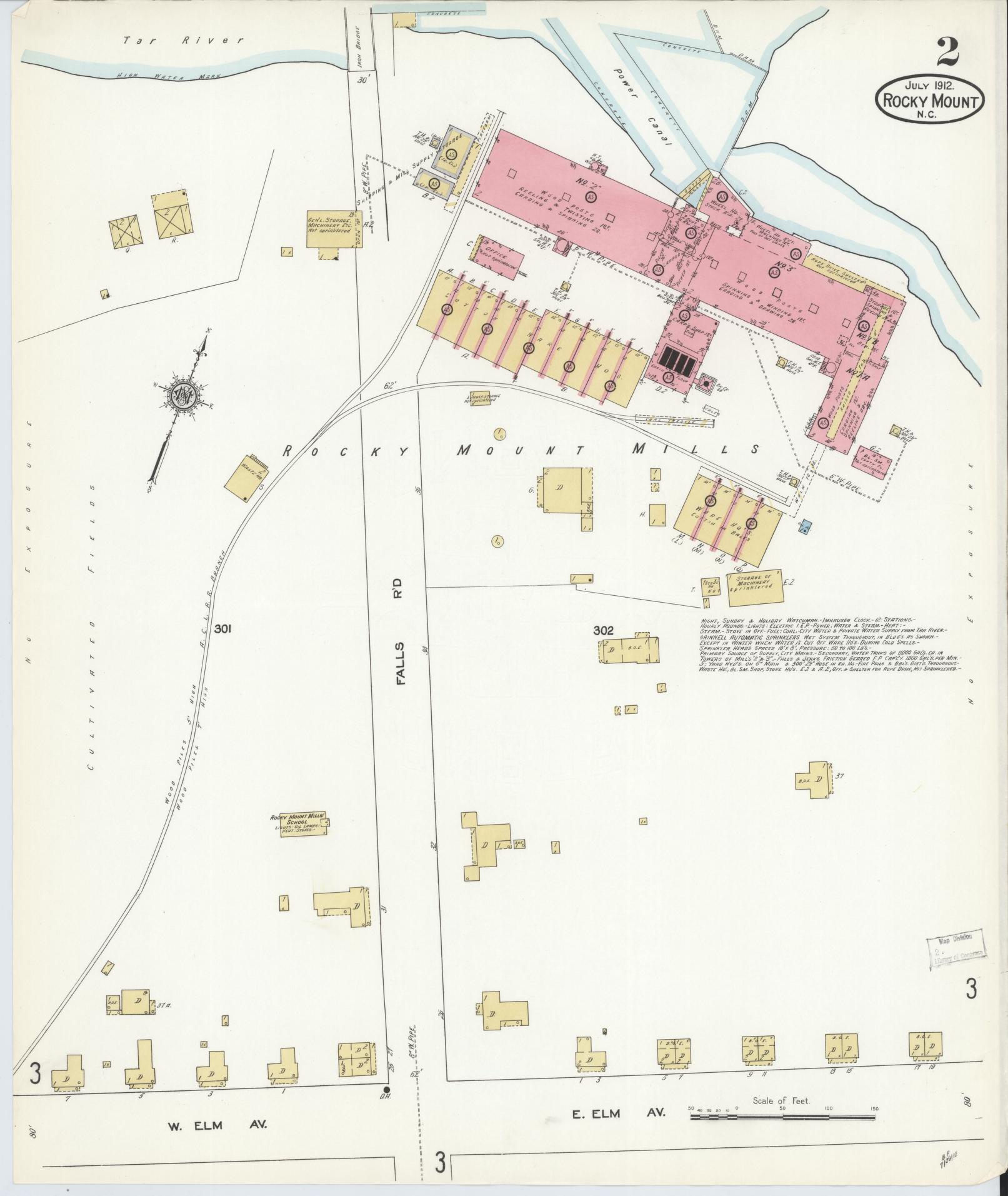 Sanborn Fire Insurance Map from Rocky Mount, Edgecombe And Nash ...