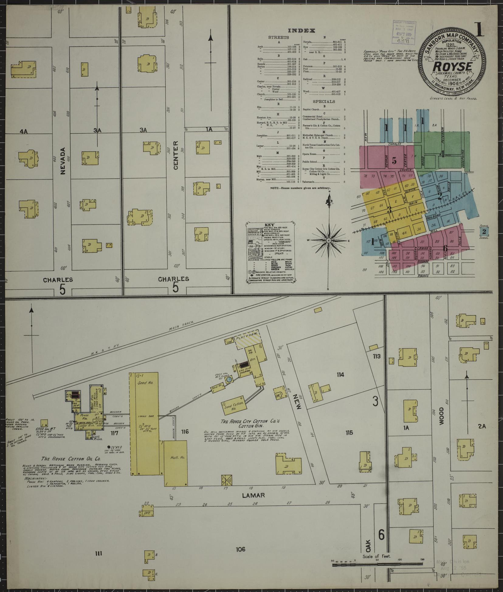 Sanborn Fire Insurance Map from Royse City, Rockwell County, Texas ...
