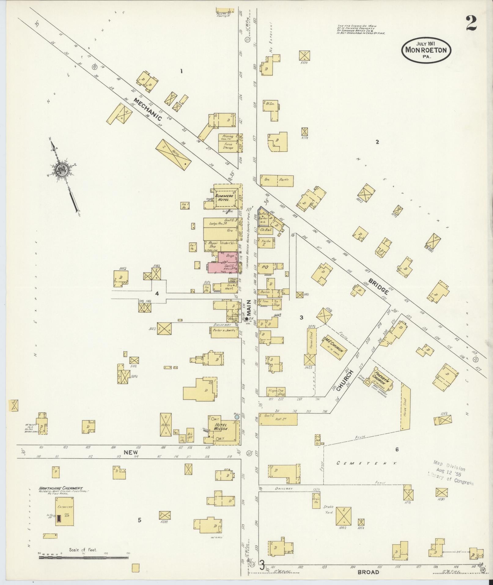 Sanborn Fire Insurance Map from Monroeton, Bradford County ...