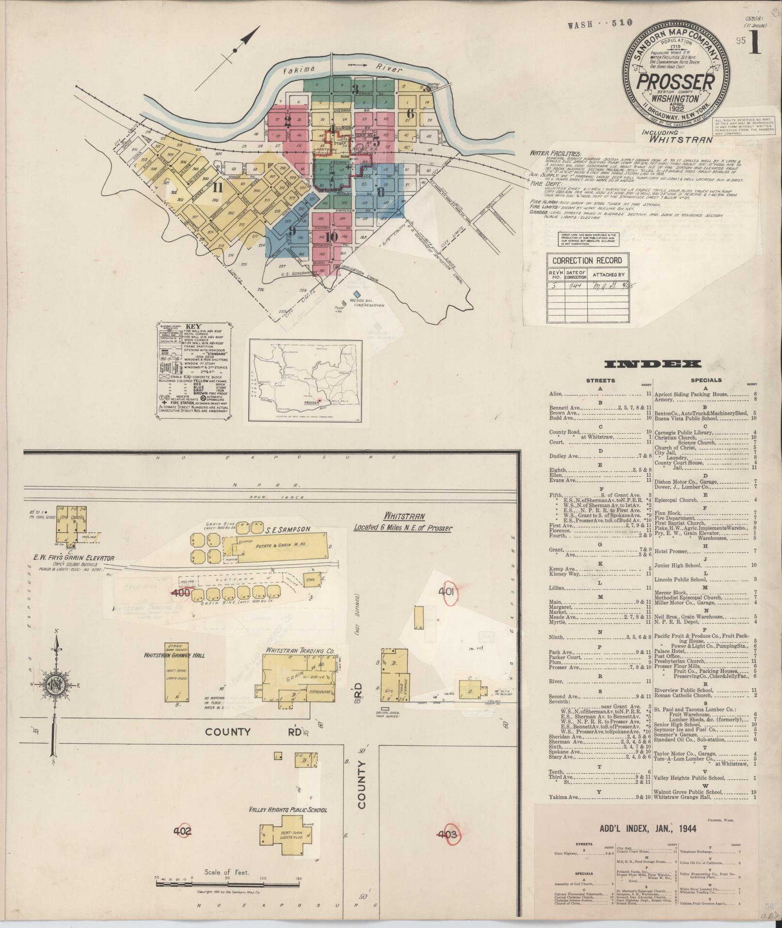Sanborn Fire Insurance Map from Prosser, Benton County, Washington ...