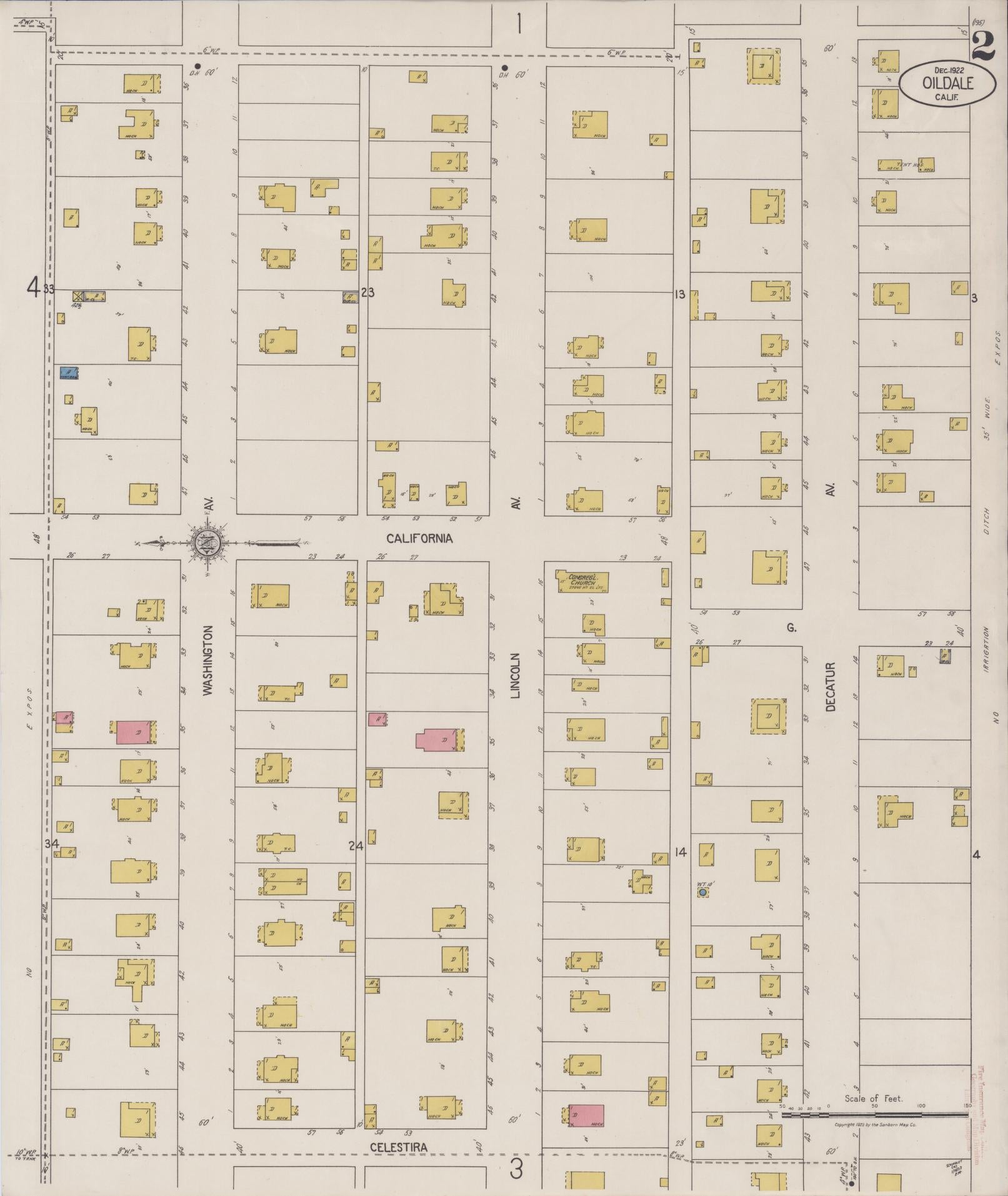 Sanborn Fire Insurance Map from Oildale, Kern County, California (1922 ...