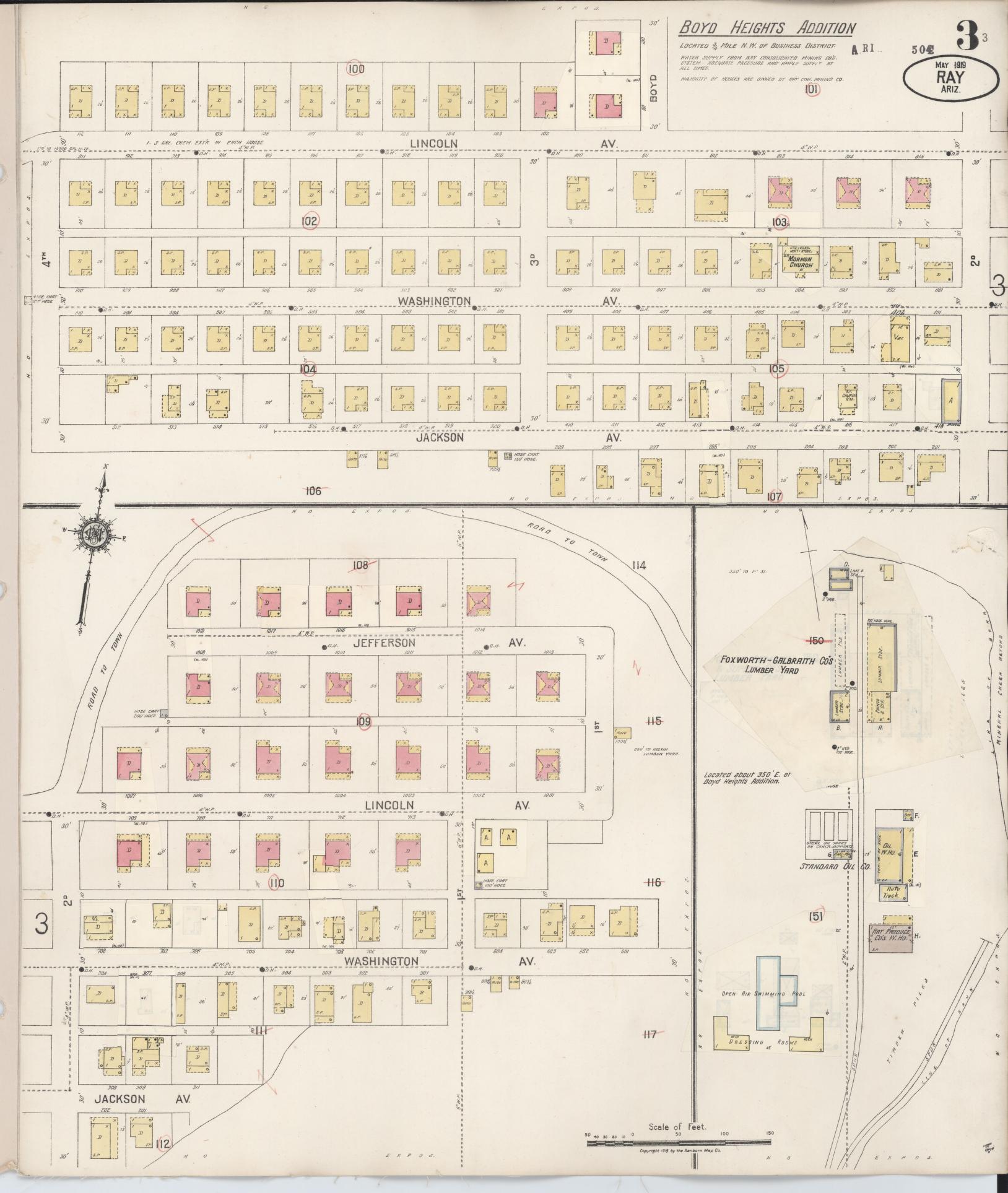 Sanborn Fire Insurance Map from Ray, Pinal County, Arizona (1931 ...