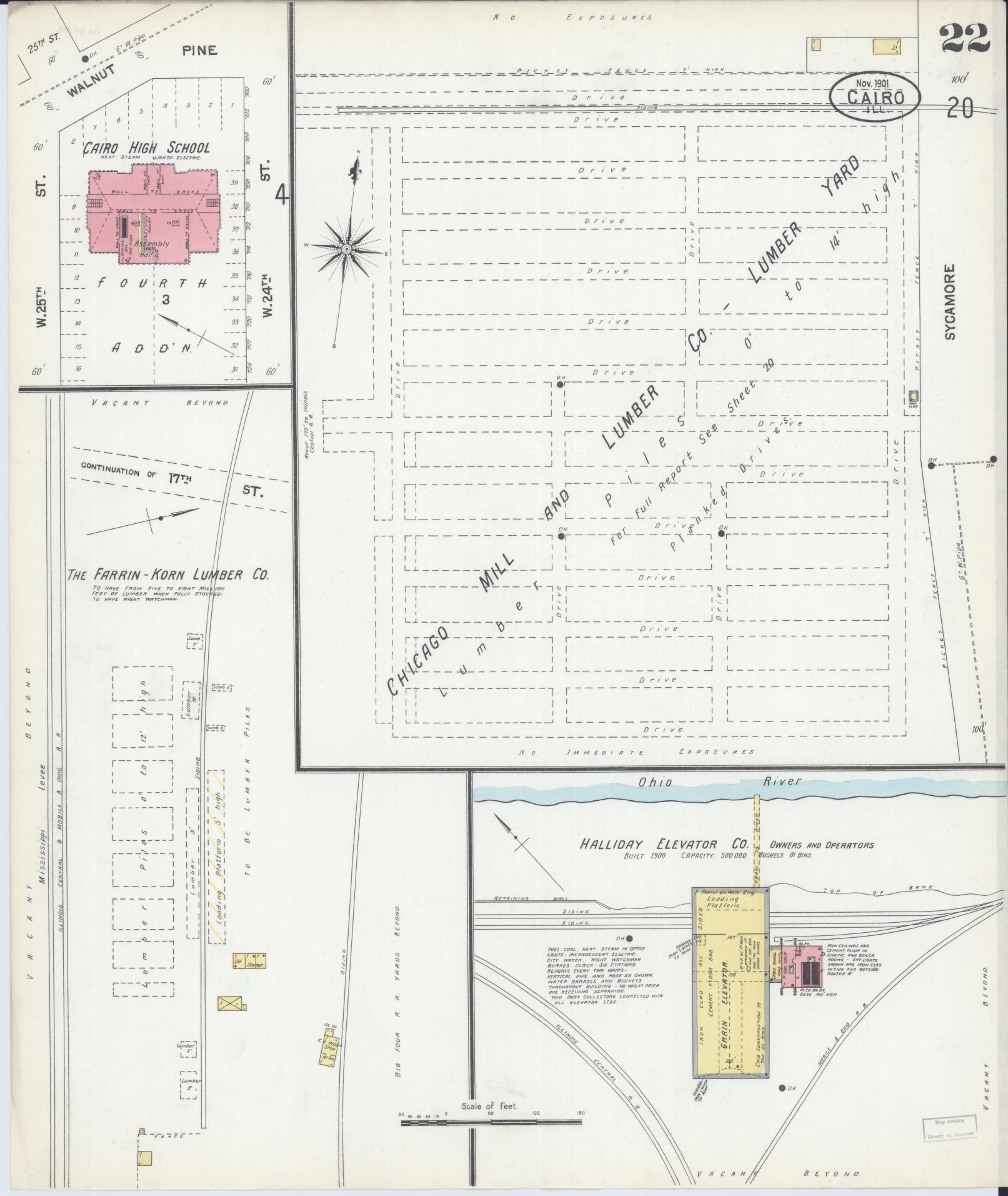 Sanborn Fire Insurance Map from Cairo, Alexander County, Illinois (1901 ...