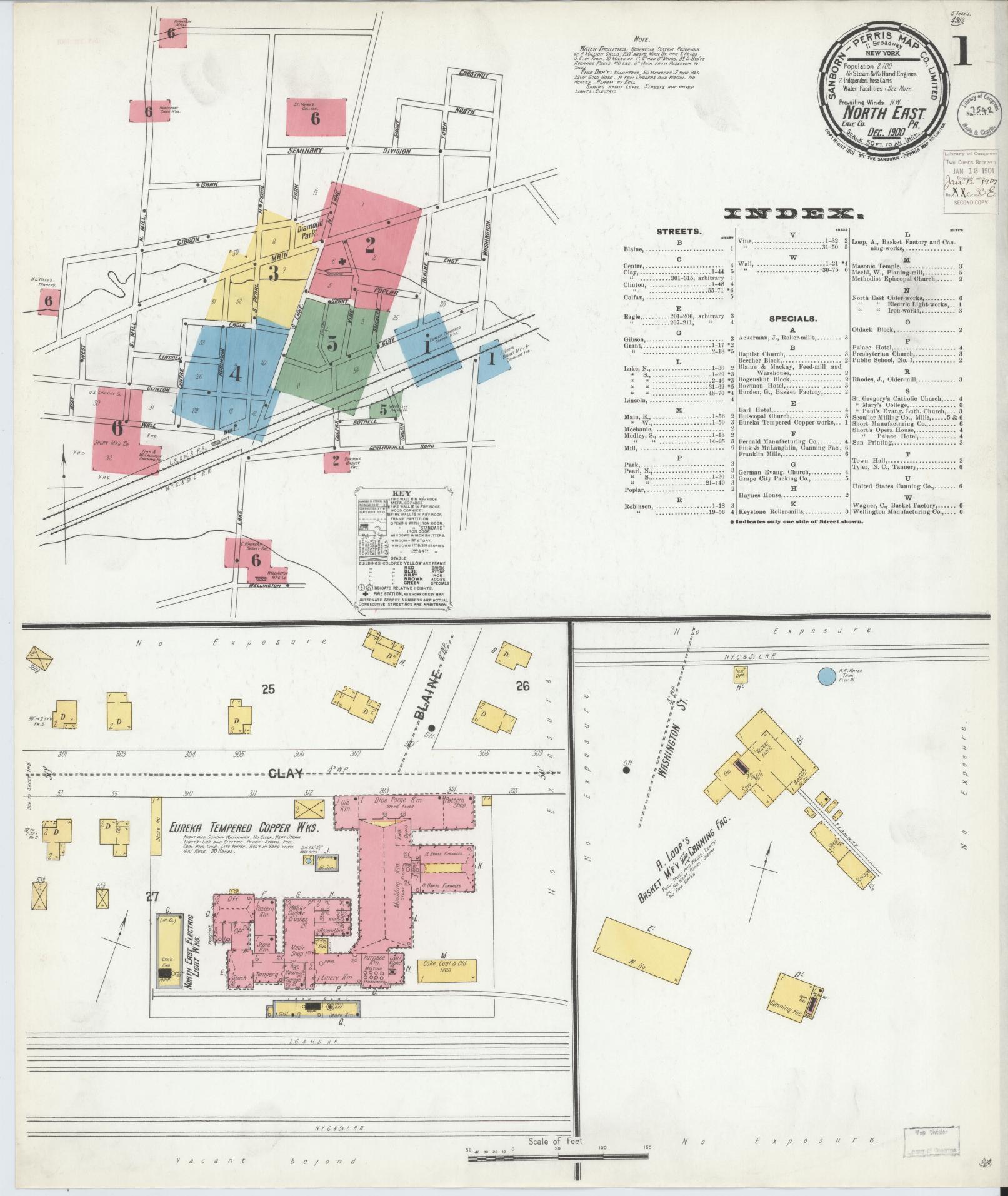 Sanborn Fire Insurance Map from North East, Erie County, Pennsylvania ...