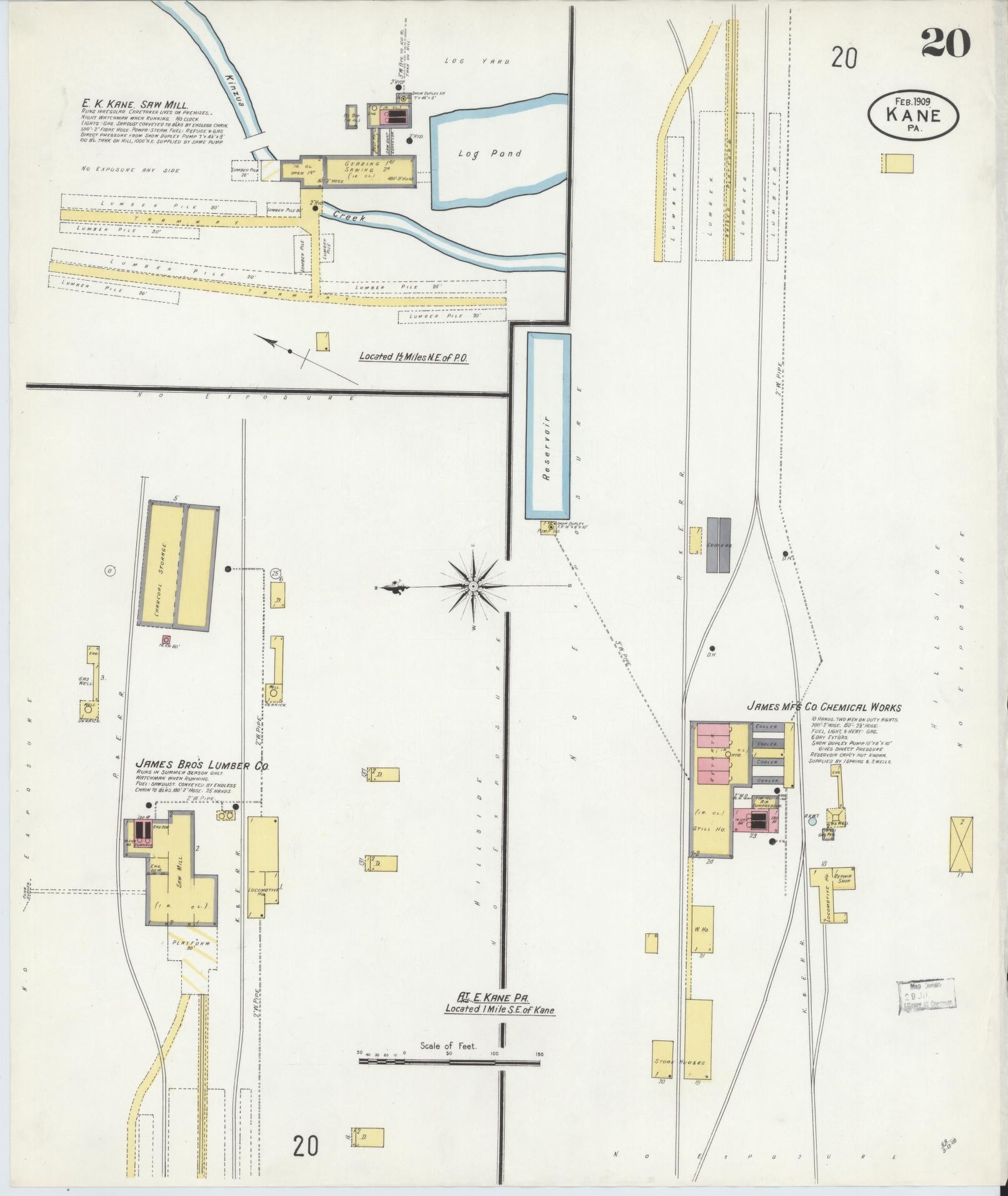Sanborn Fire Insurance Map from Kane, McKean County, Pennsylvania (1909 ...