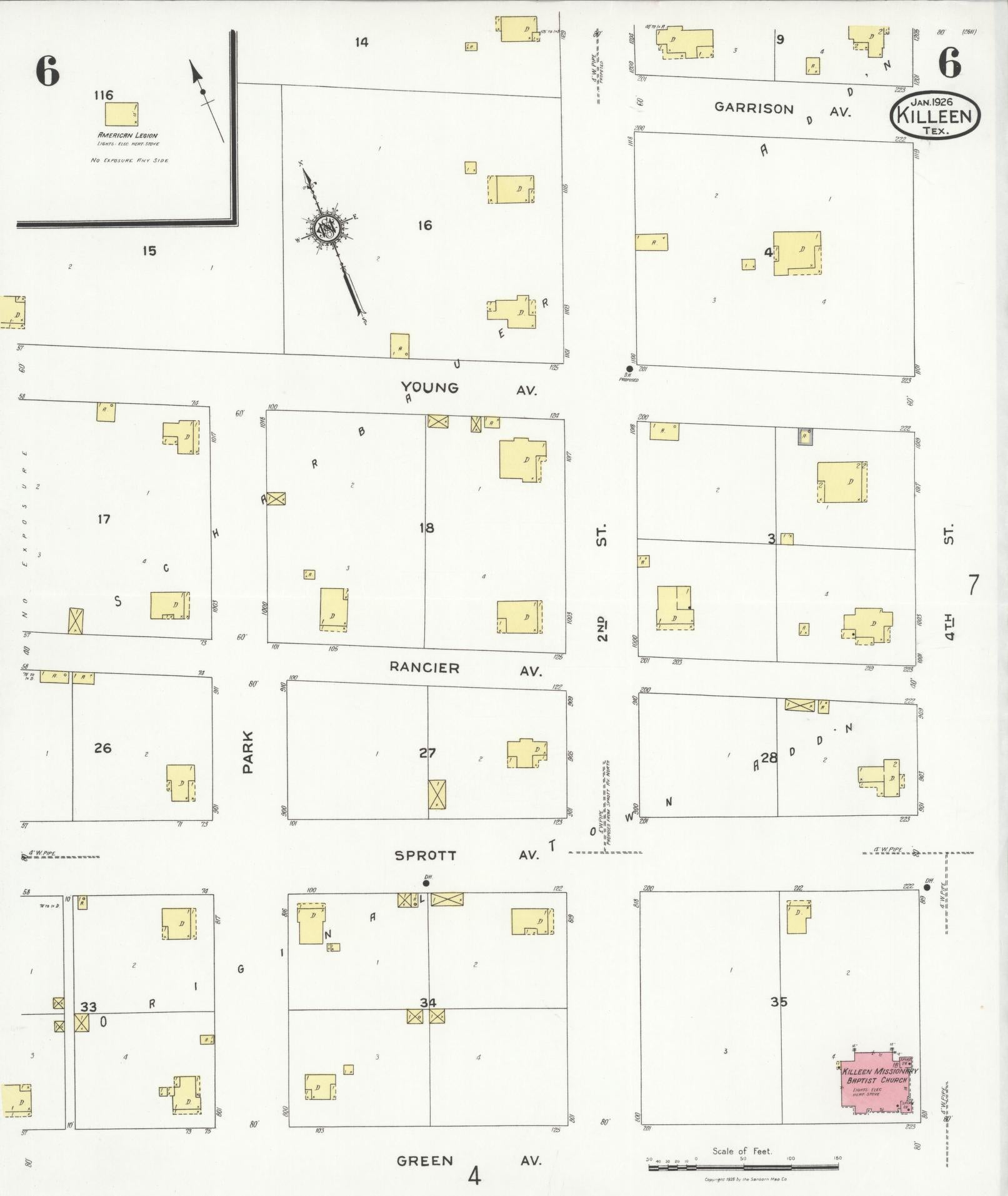 Sanborn Fire Insurance Map from Killeen, Bell County, Texas (1926 ...