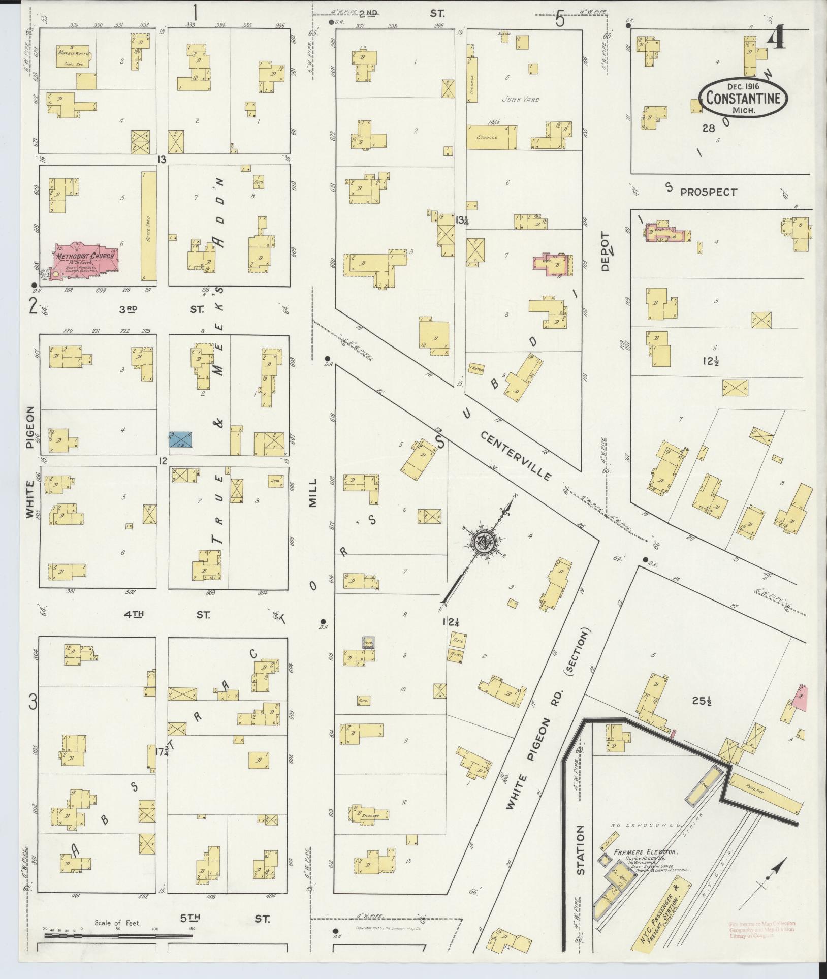 Sanborn Fire Insurance Map from Constantine, Saint Joseph County ...