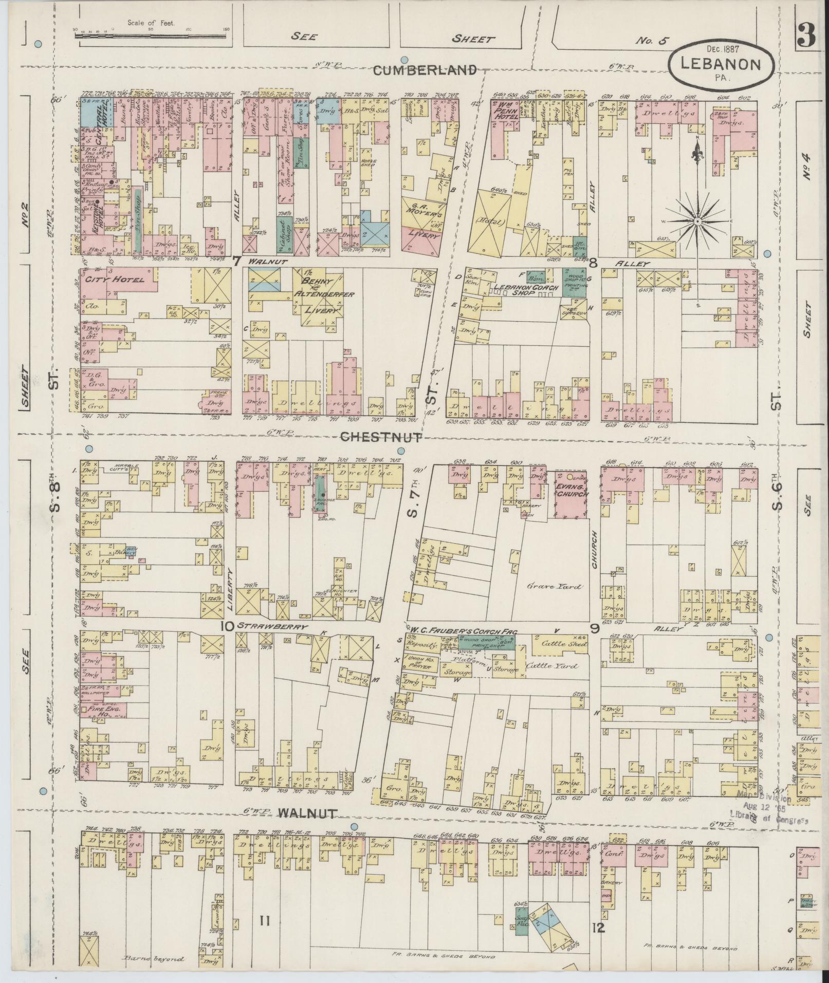 Sanborn Fire Insurance Map from Lebanon, Lebanon County, Pennsylvania ...