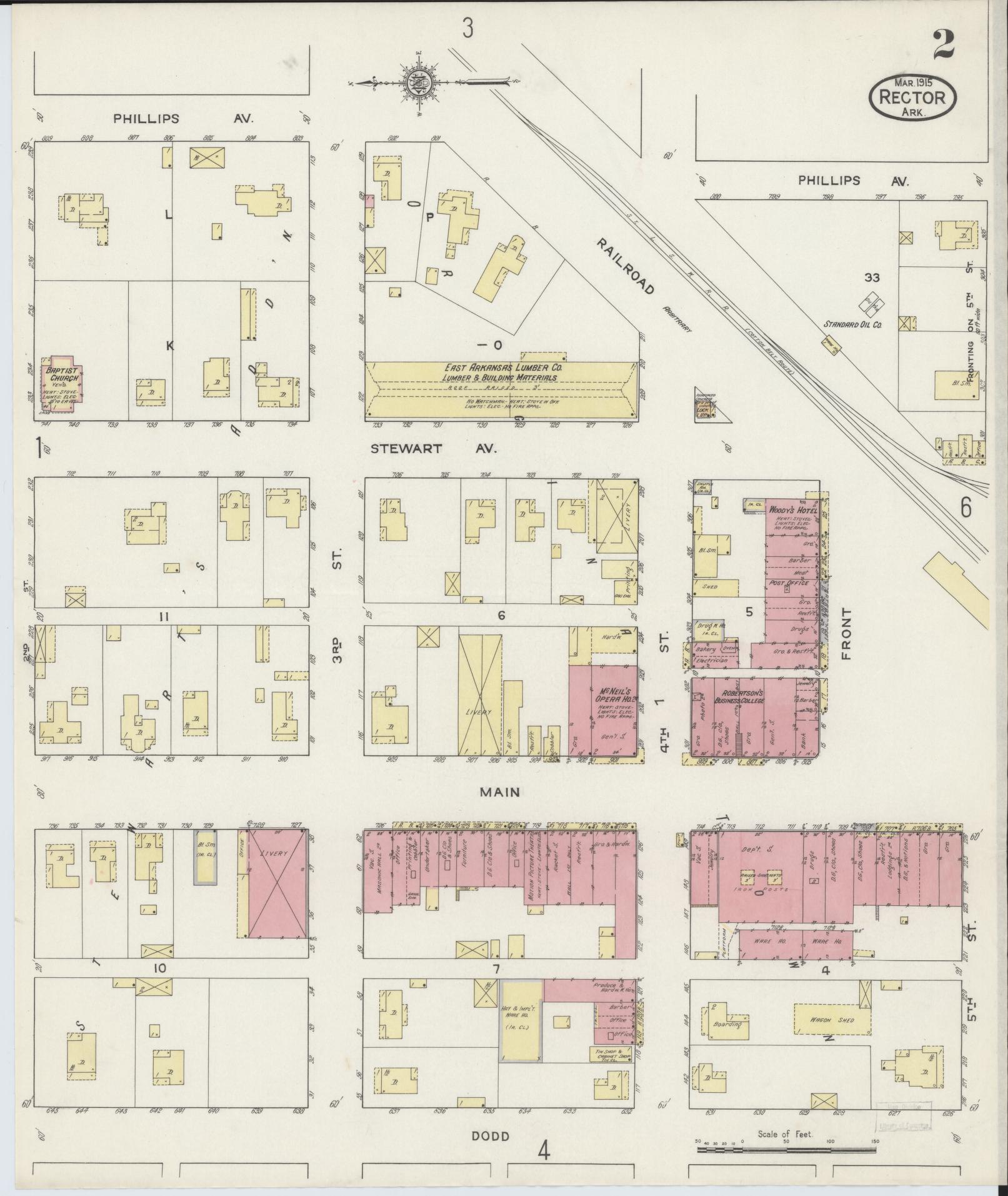 Sanborn Fire Insurance Map from Rector, Clay County, Arkansas (1915 ...