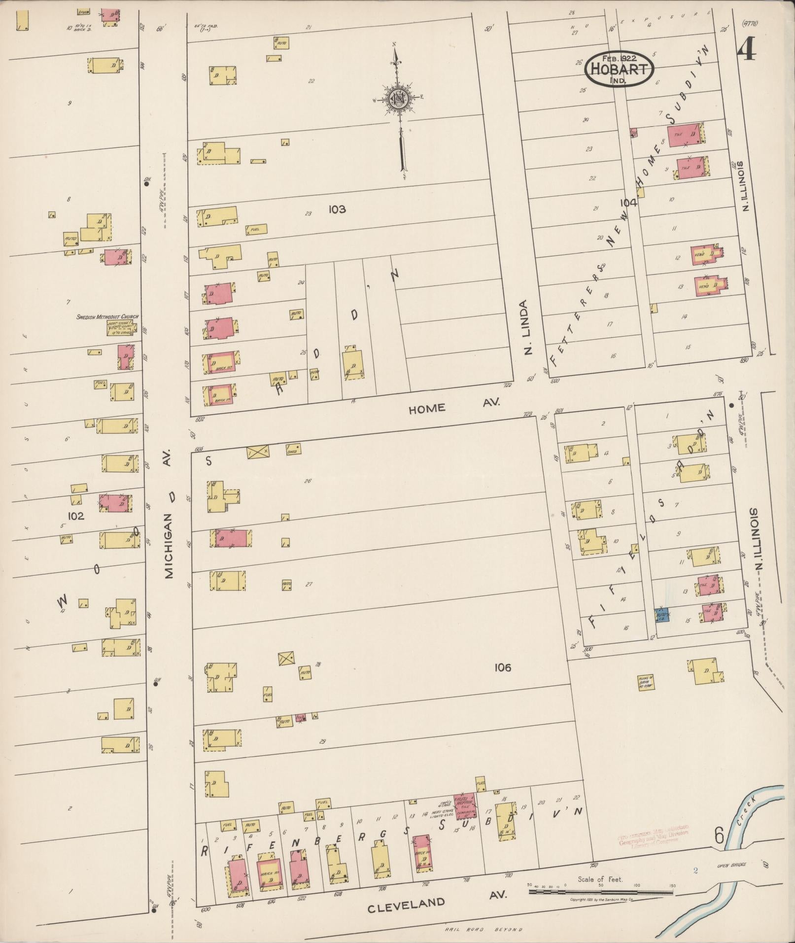 Sanborn Fire Insurance Map from Hobart, Lake County, Indiana (1922 ...