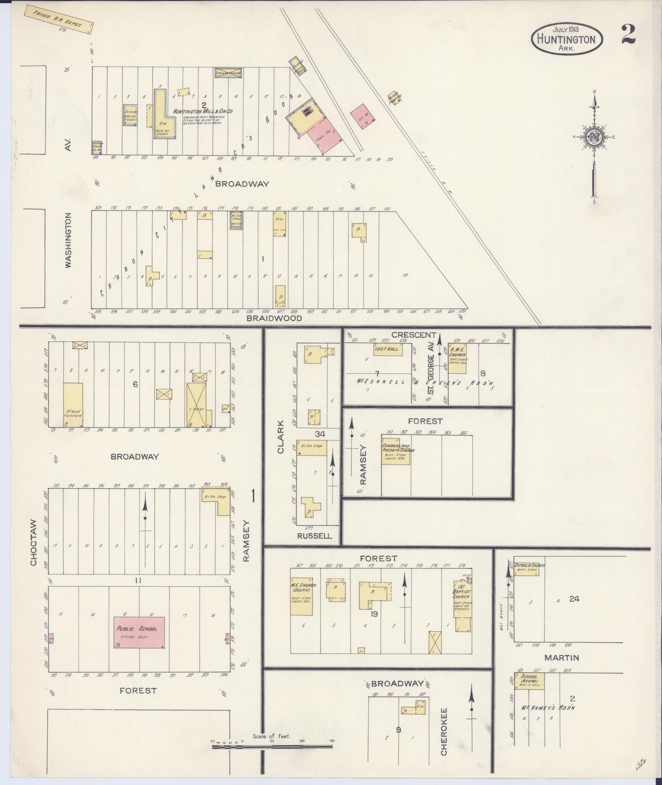 Sanborn Fire Insurance Map from Huntington, Sebastian County, Arkansas ...