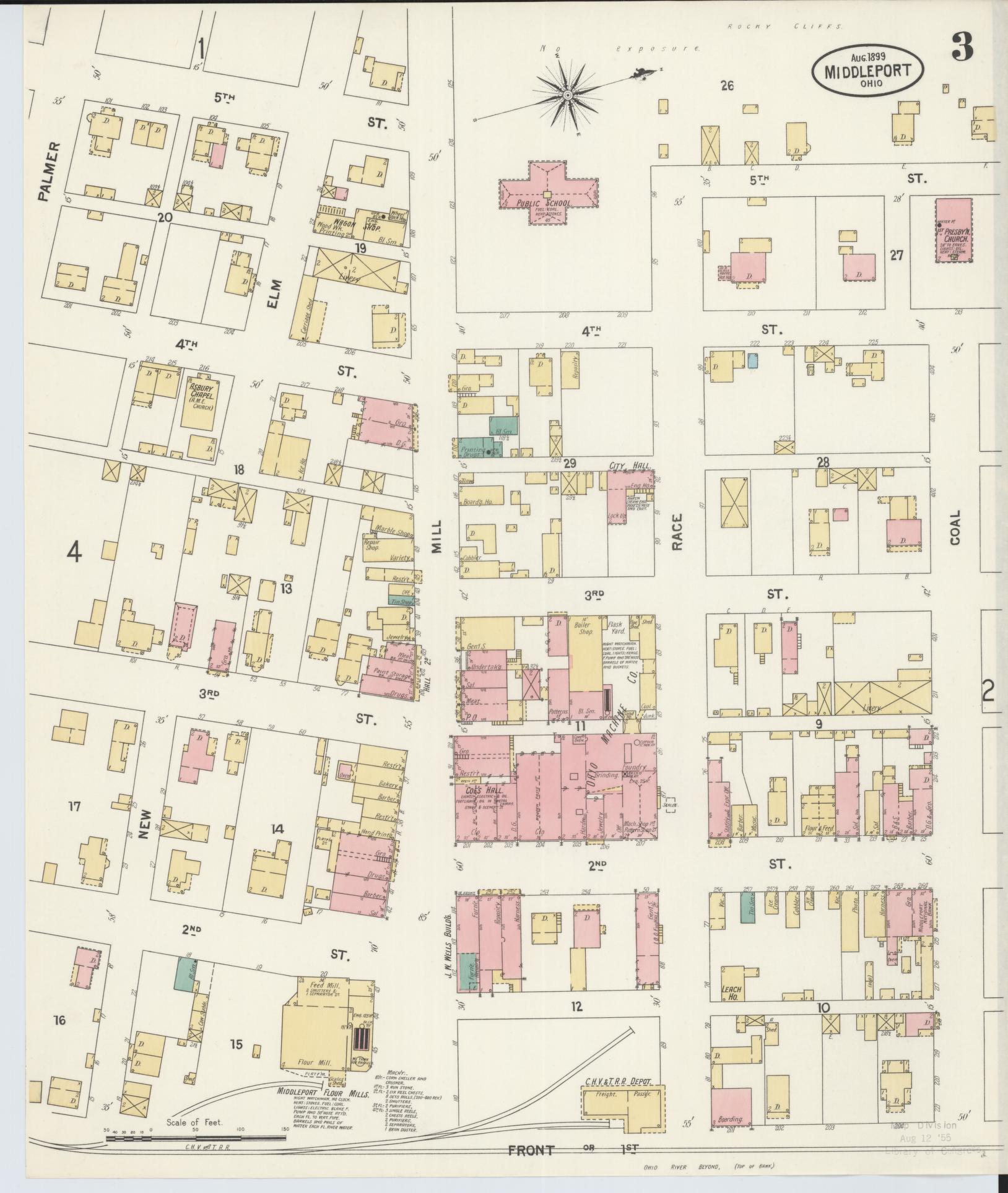 Sanborn Fire Insurance Map from Middleport, Meigs County, Ohio (1899 ...