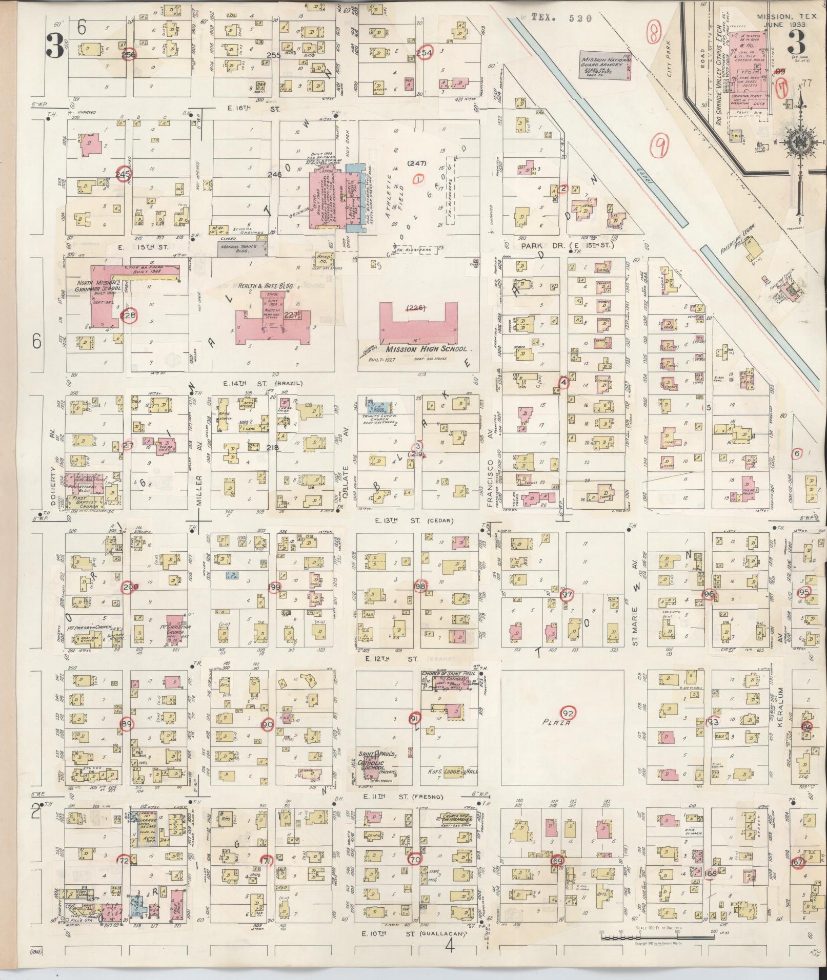 Sanborn Fire Insurance Map from Mission, Hidalgo County, Texas (1949 ...