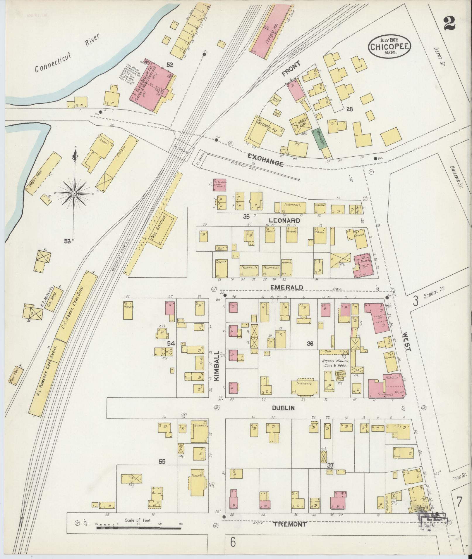 Sanborn Fire Insurance Map from Chicopee, Hampden County, Massachusetts ...