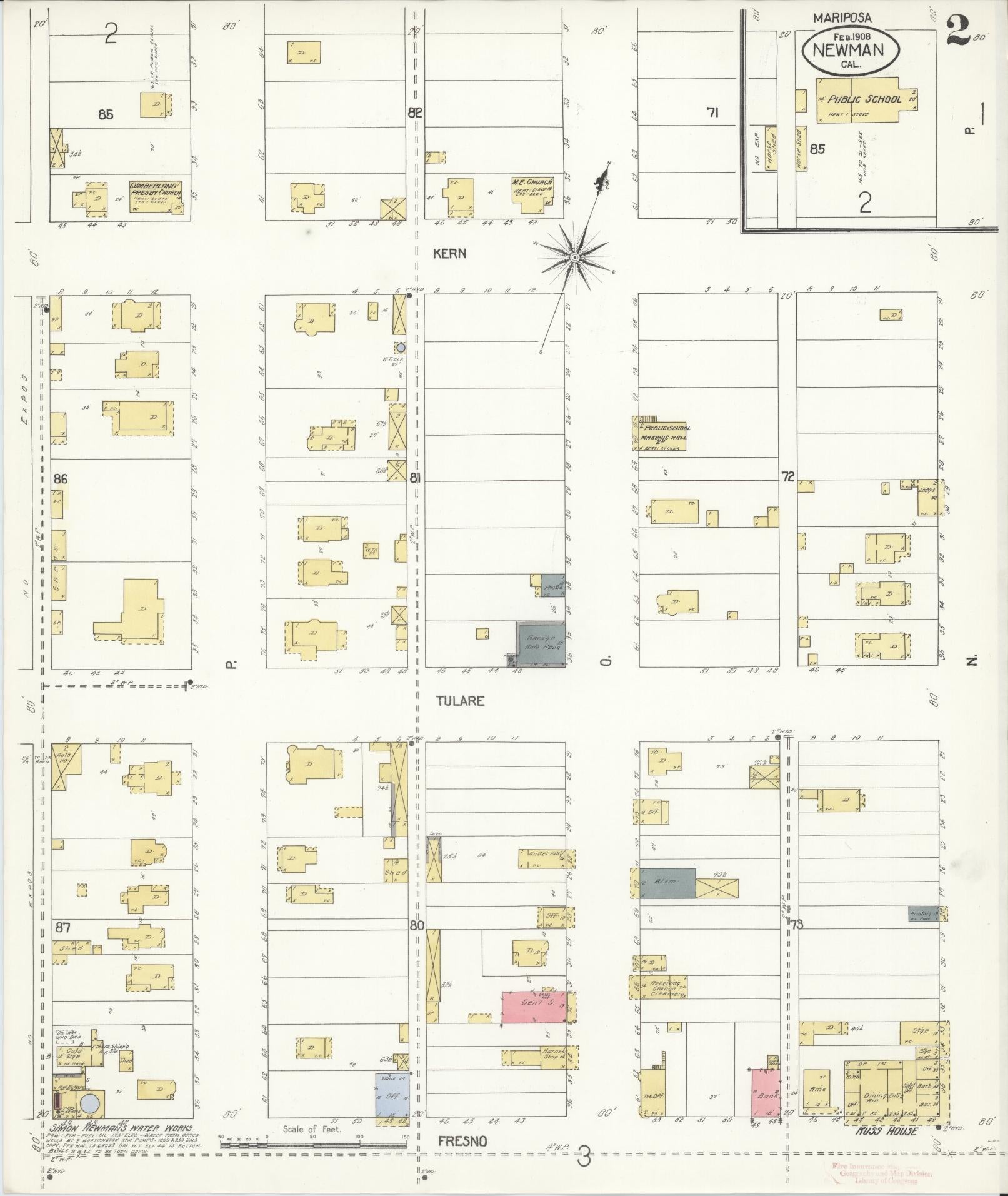 Sanborn Fire Insurance Map from Newman, Stanislaus County, California ...