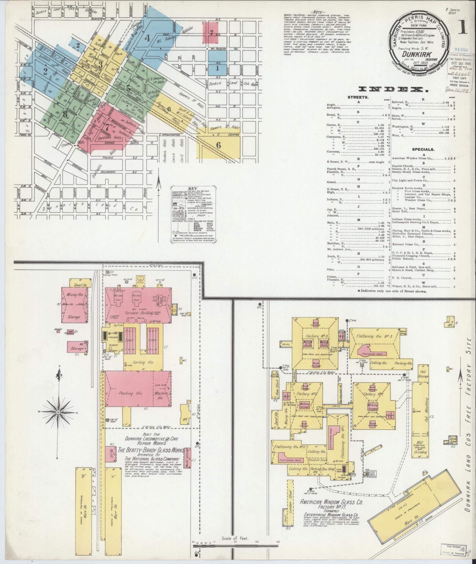 Sanborn Fire Insurance Map from Dunkirk, Jay And Blackford Counties ...