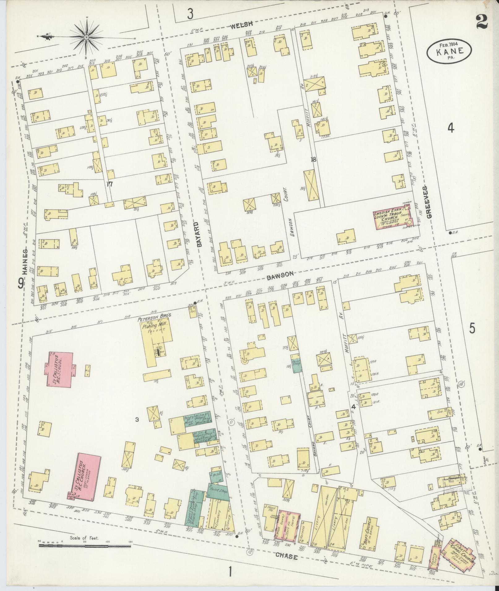 Sanborn Fire Insurance Map from Kane, McKean County, Pennsylvania (1904 ...