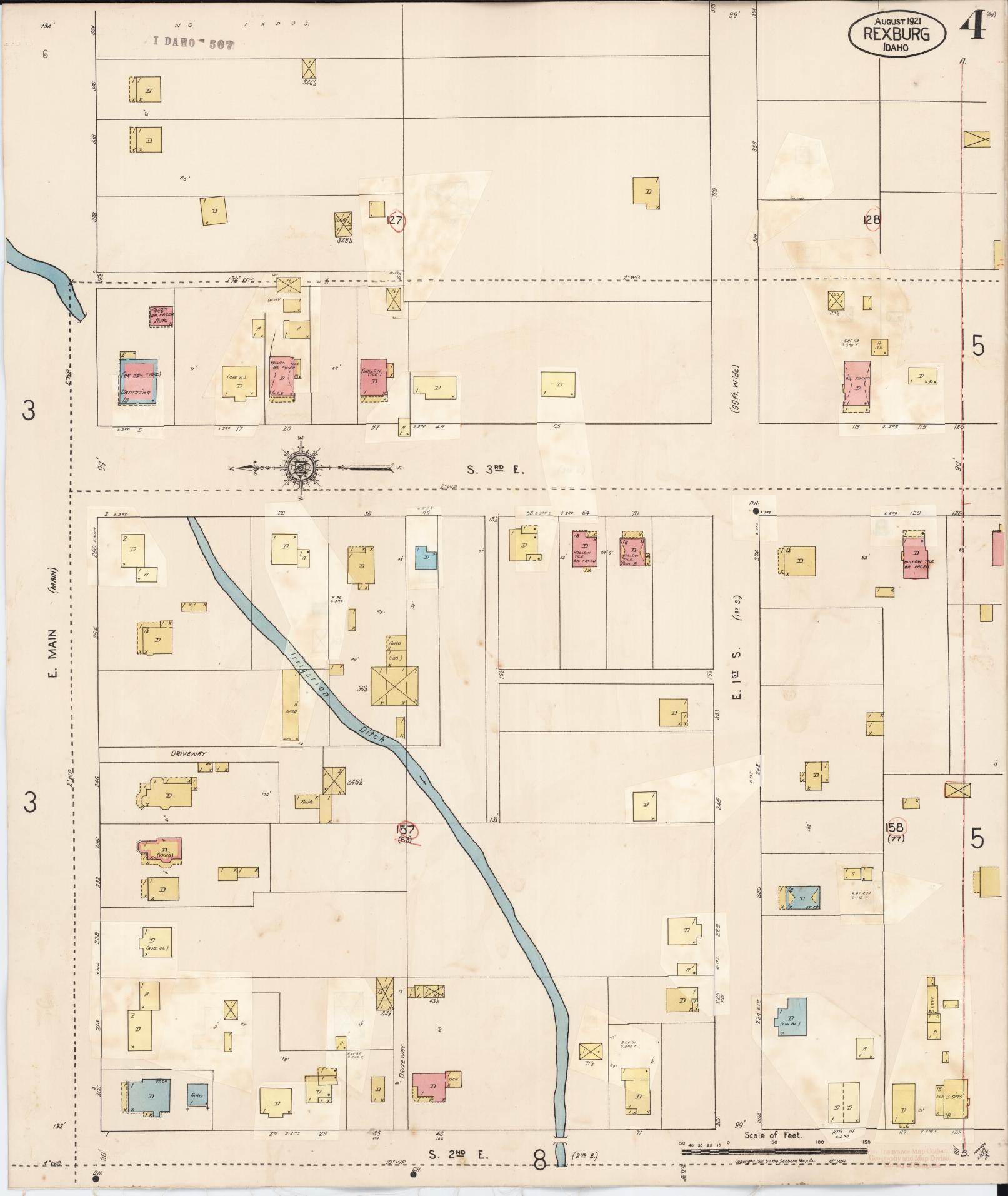 Sanborn Fire Insurance Map from Rexburg, Madison County, Idaho (1943 ...