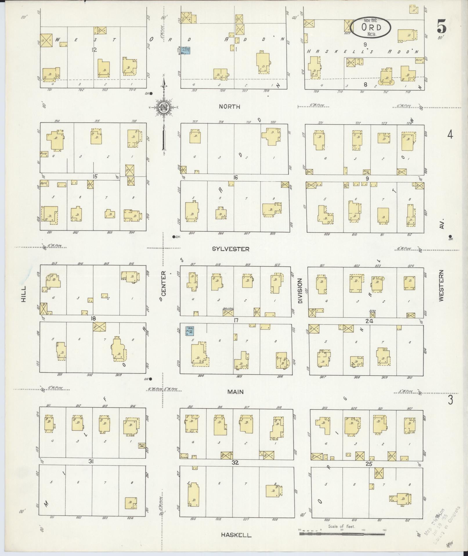 Sanborn Fire Insurance Map from Ord, Valley County, Nebraska (1912 ...