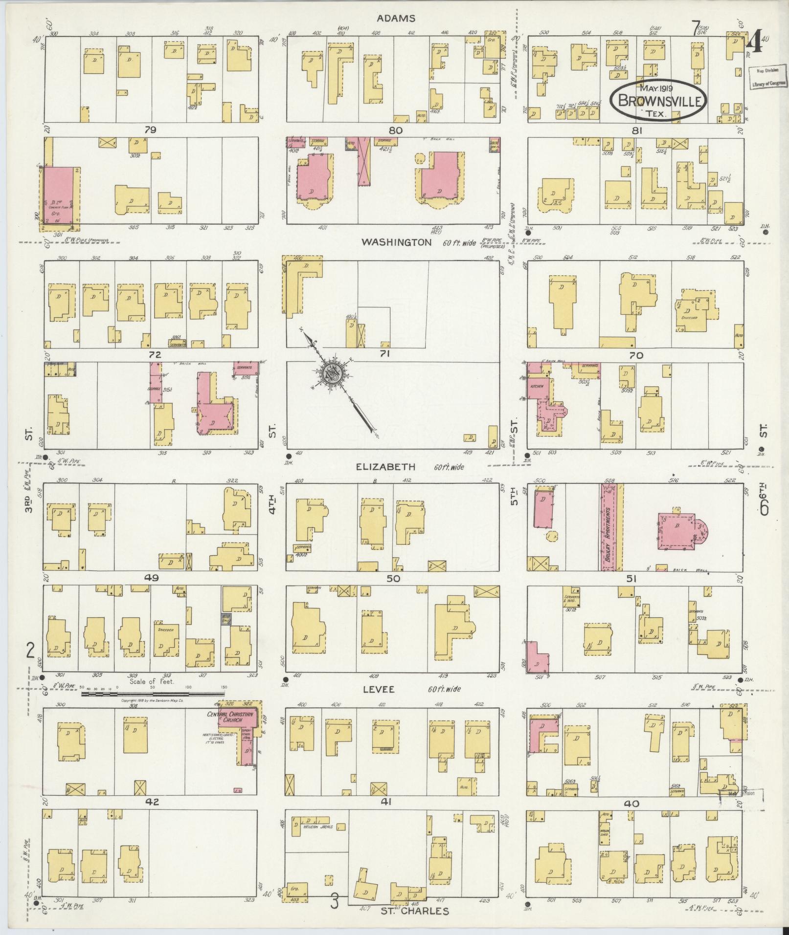 Sanborn Fire Insurance Map from Brownsville, Cameron County, Texas ...