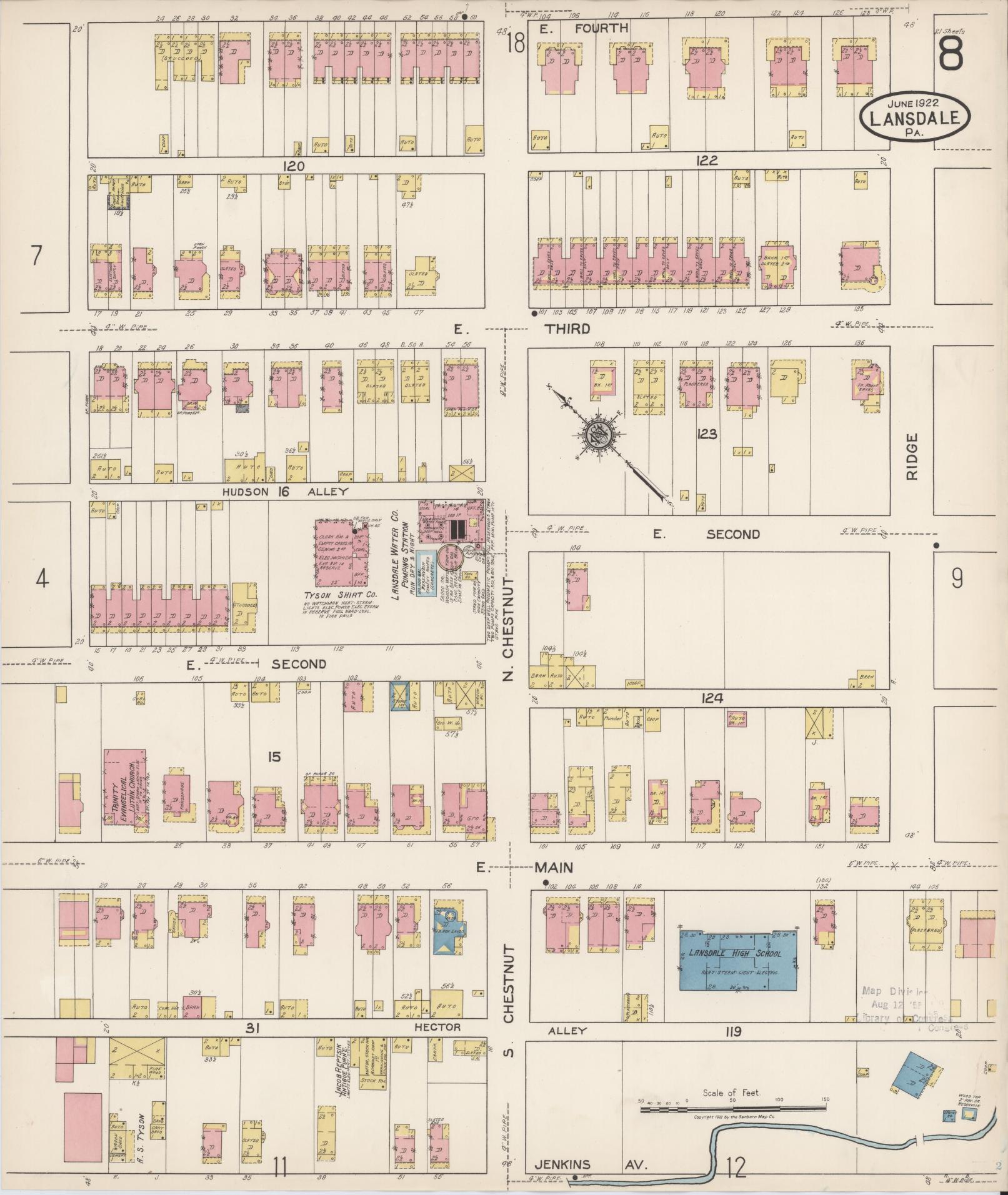 Sanborn Fire Insurance Map from Lansdale, Montgomery County ...
