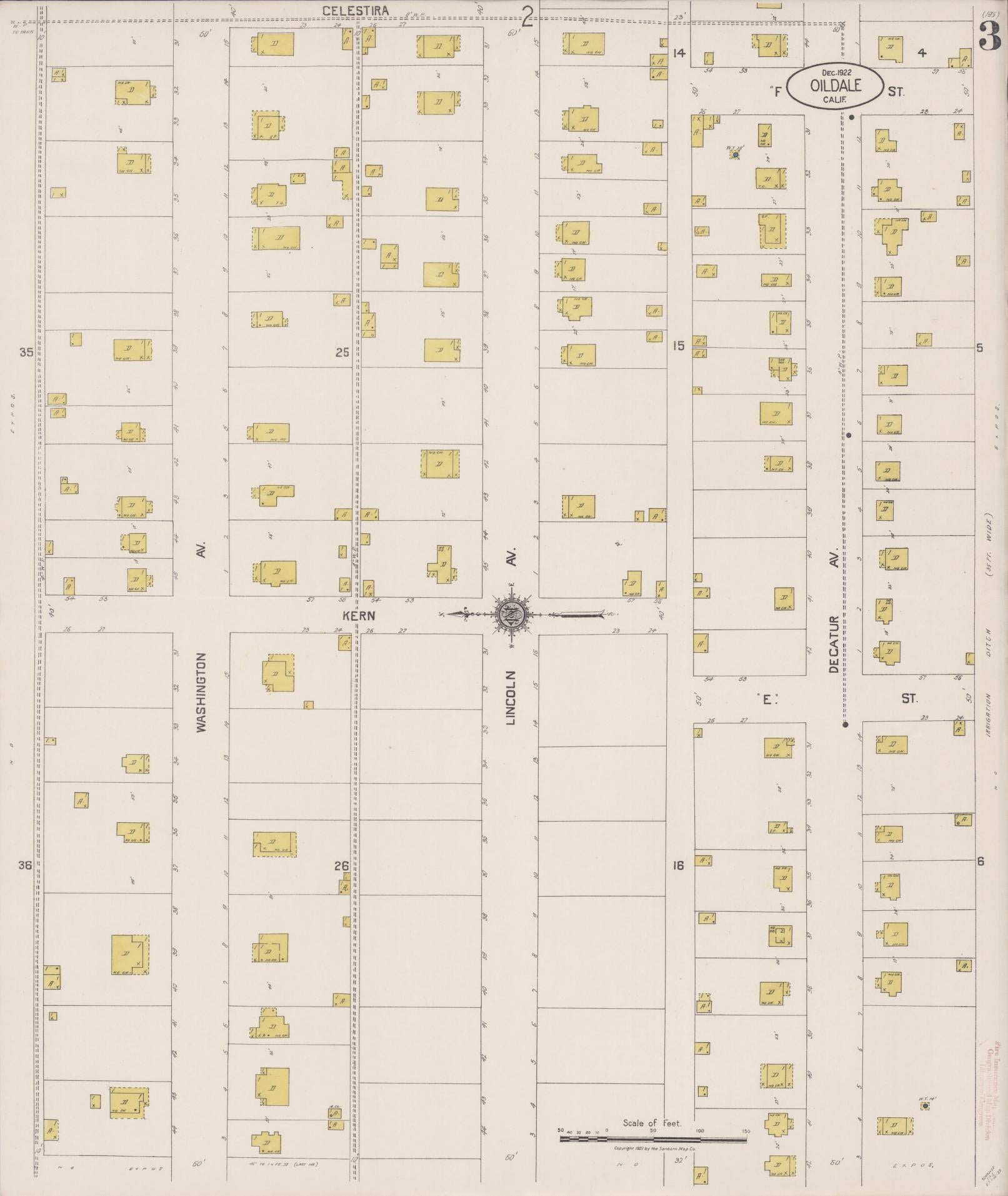 Sanborn Fire Insurance Map from Oildale, Kern County, California (1922 ...