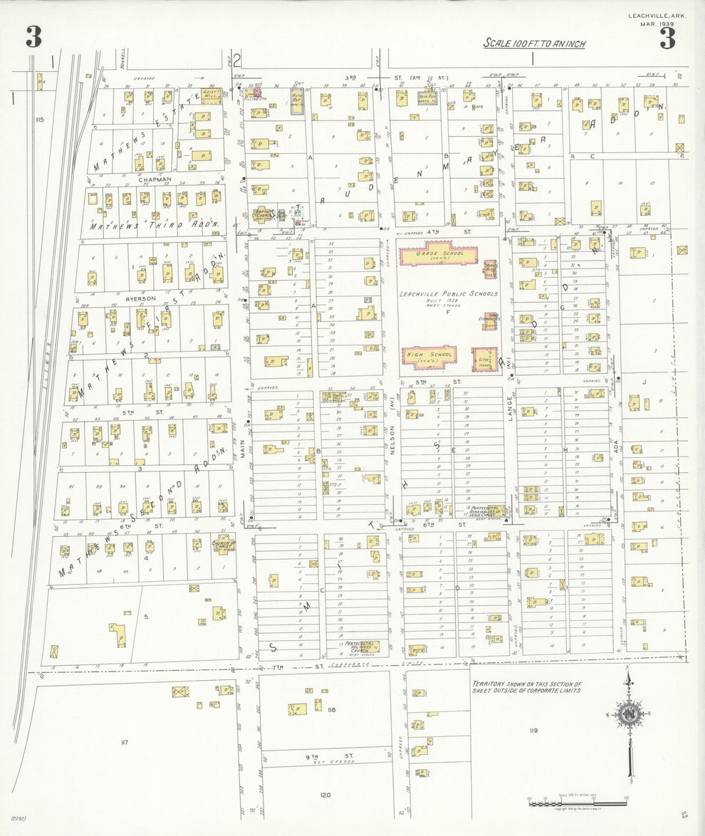 Sanborn Fire Insurance Map from Leachville, Mississippi County ...