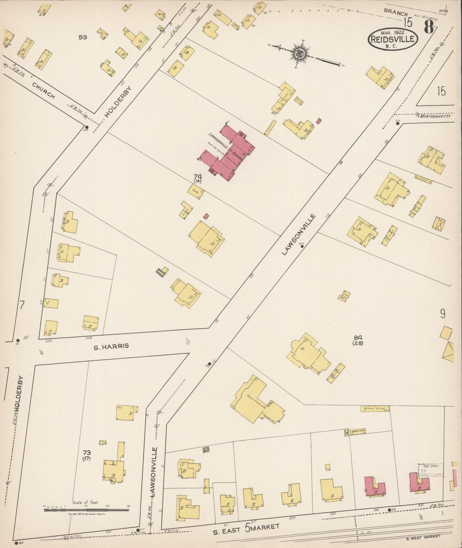 Sanborn Fire Insurance Map from Reidsville, Rockingham County, North ...